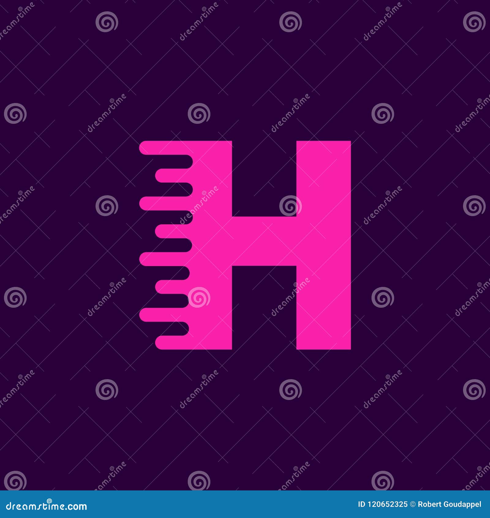 Vector Logo Letter H Speed stock vector. Illustration of drips - 120652325