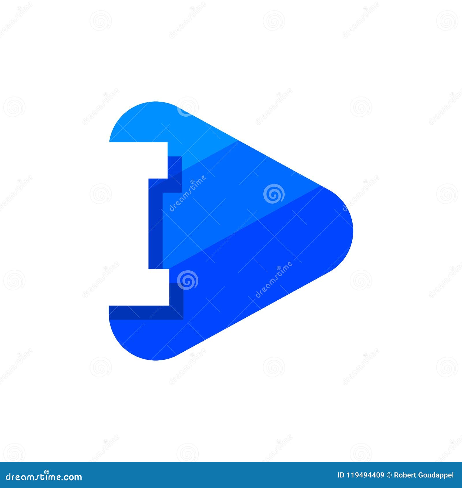 Vector Logo Letter I Triangle Stock Vector - Illustration of alphabet ...