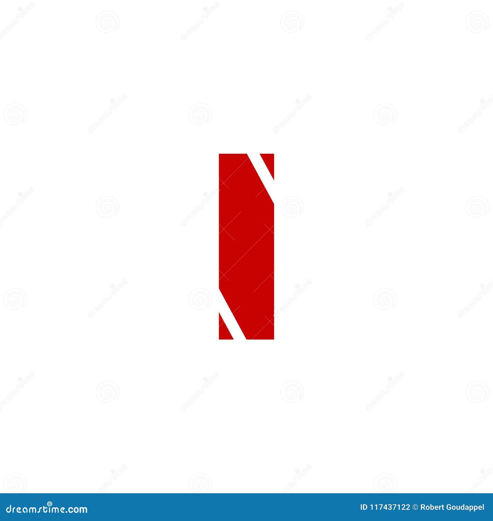 Vector Logo Letter I stock vector. Illustration of geometric - 117437122