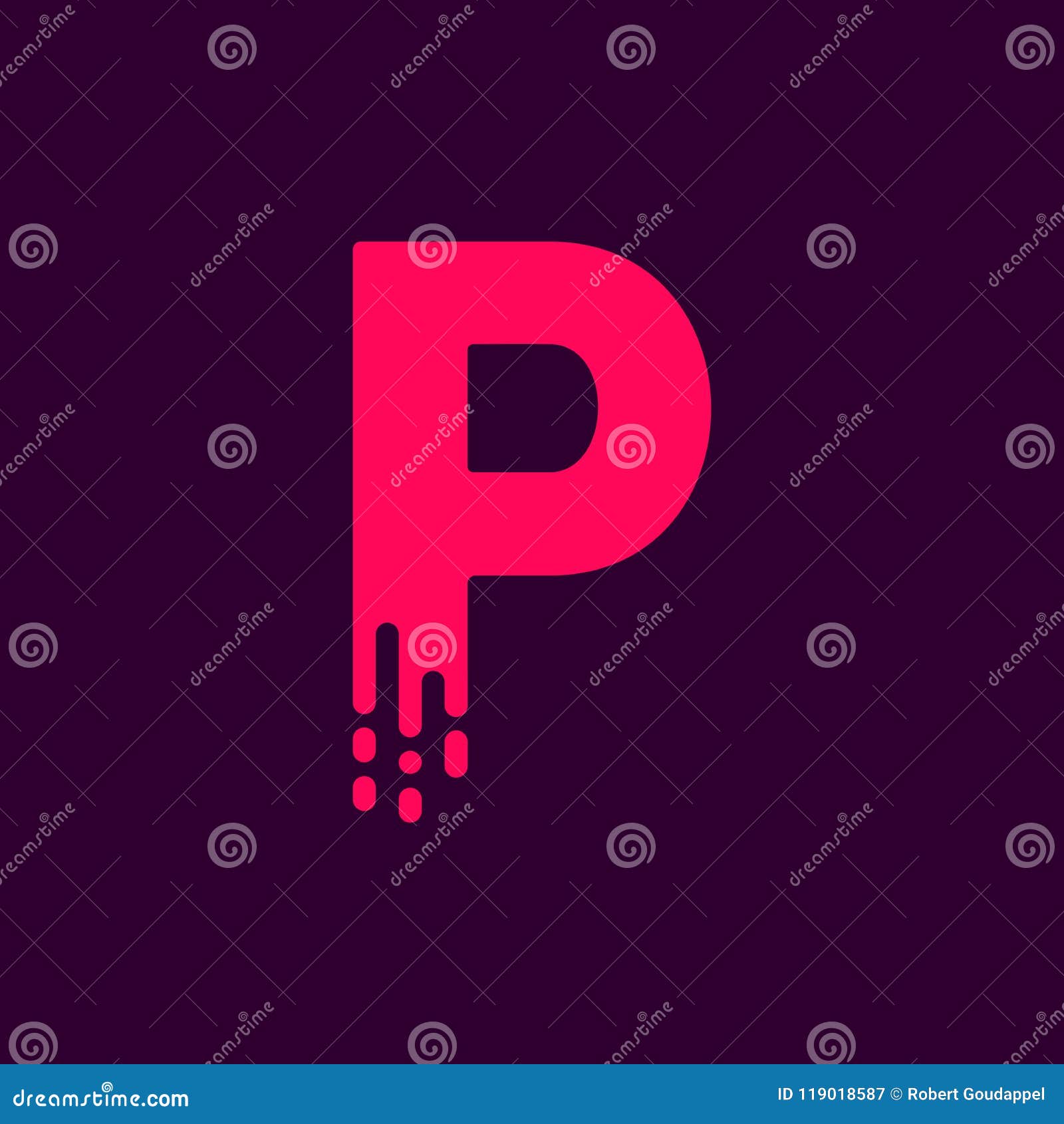 Dripping Vector Logo Letter P Stock Vector - Illustration of business ...