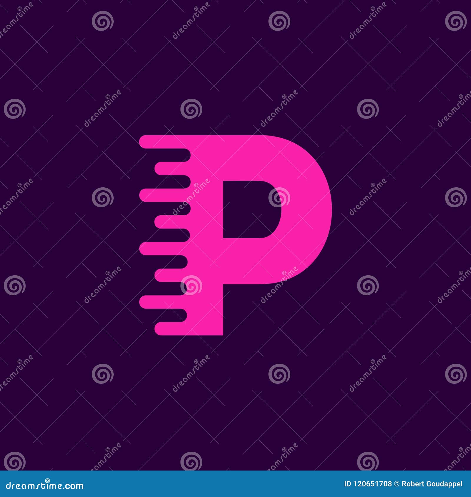 Vector Logo Letter P Speed stock vector. Illustration of company ...