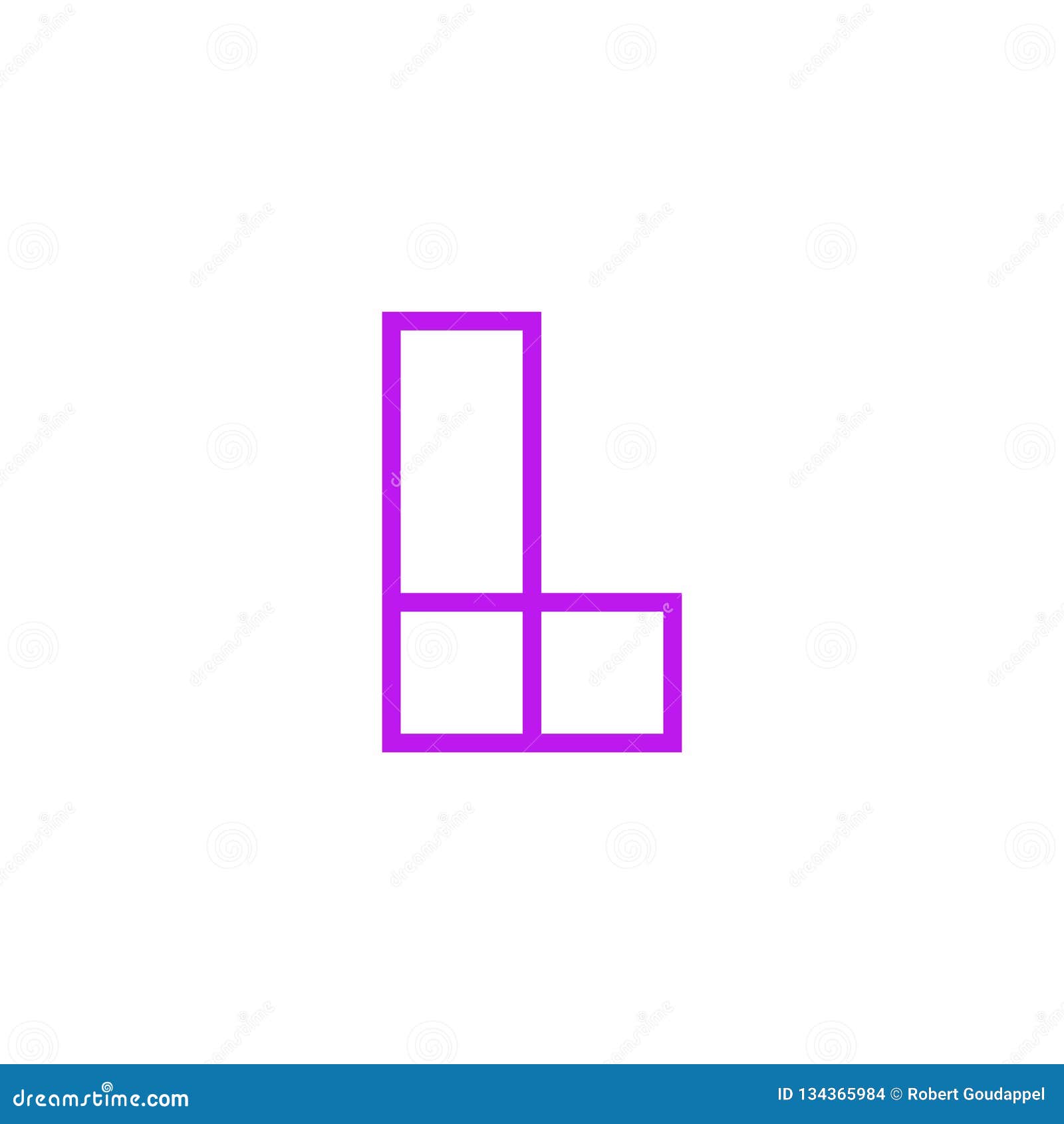 Vector Logo Letter Pink Line L Stock Vector - Illustration of shape ...