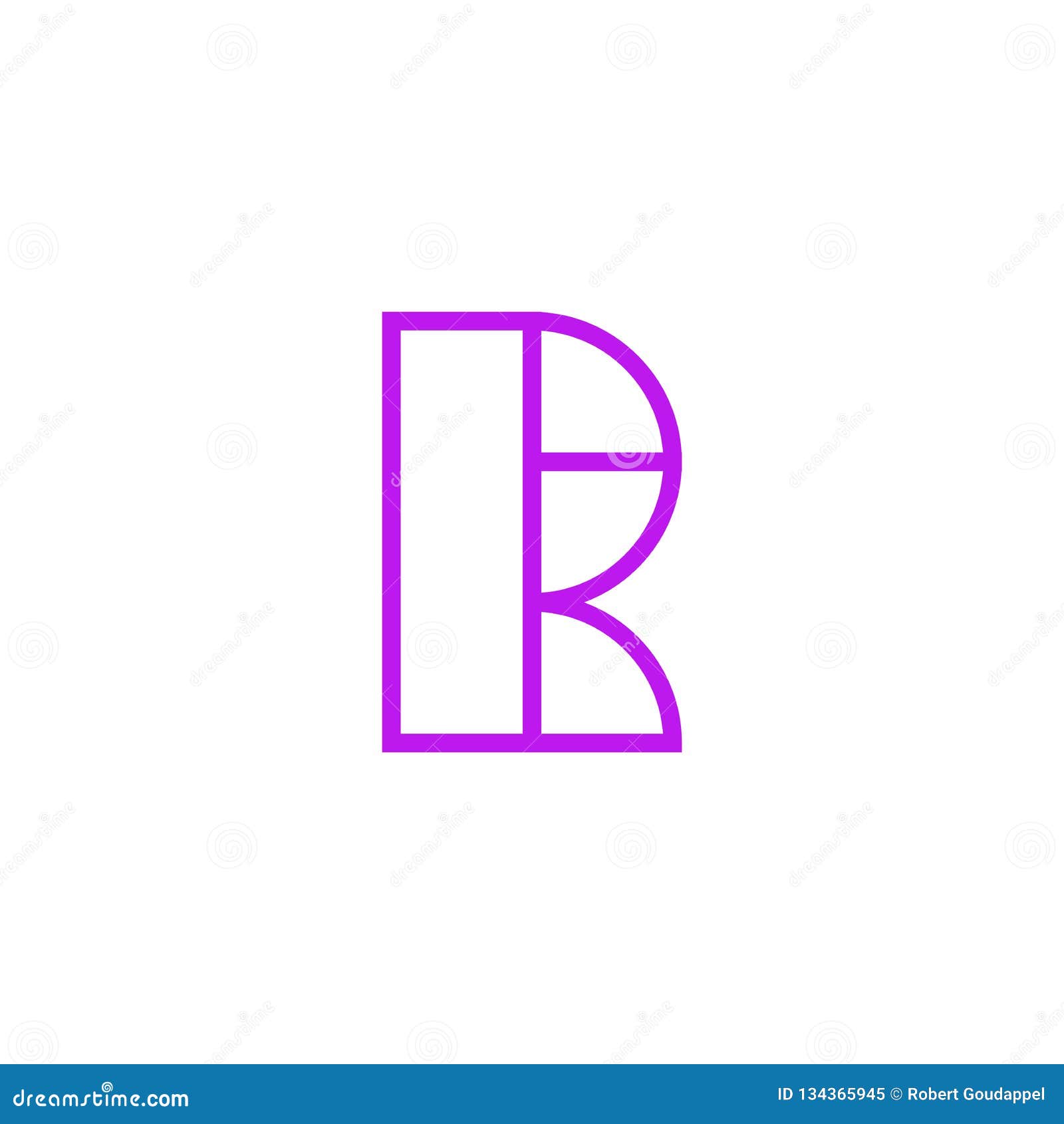 Vector Logo Letter Pink Line R Stock Vector - Illustration of letter ...