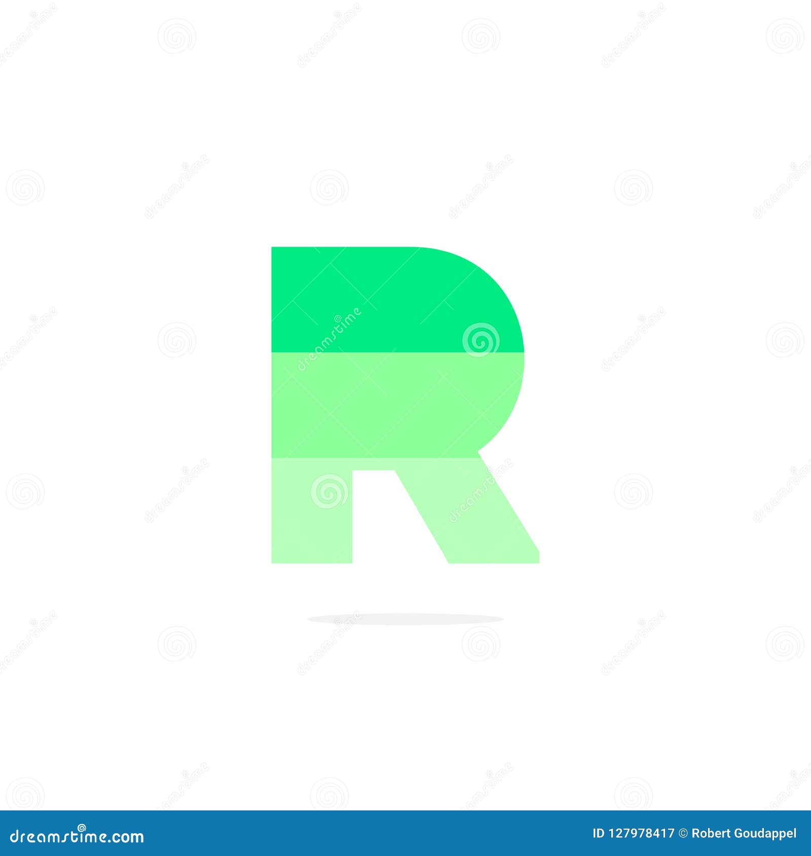 Vector Logo Letter R Green Energy Battery Stock Vector - Illustration ...