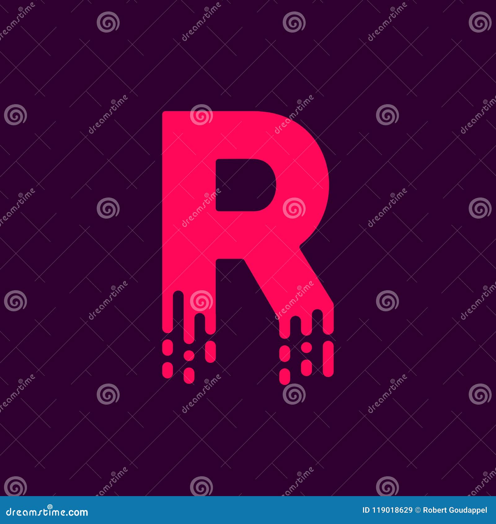 Dripping Vector Logo Letter R Stock Vector - Illustration of creative ...