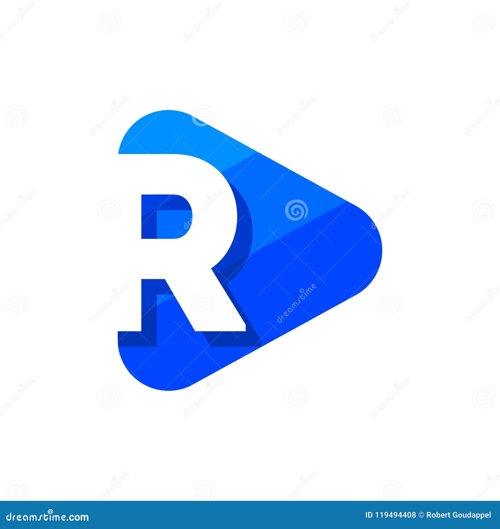 Vector Logo Letter R Triangle Stock Vector - Illustration of alphabet ...