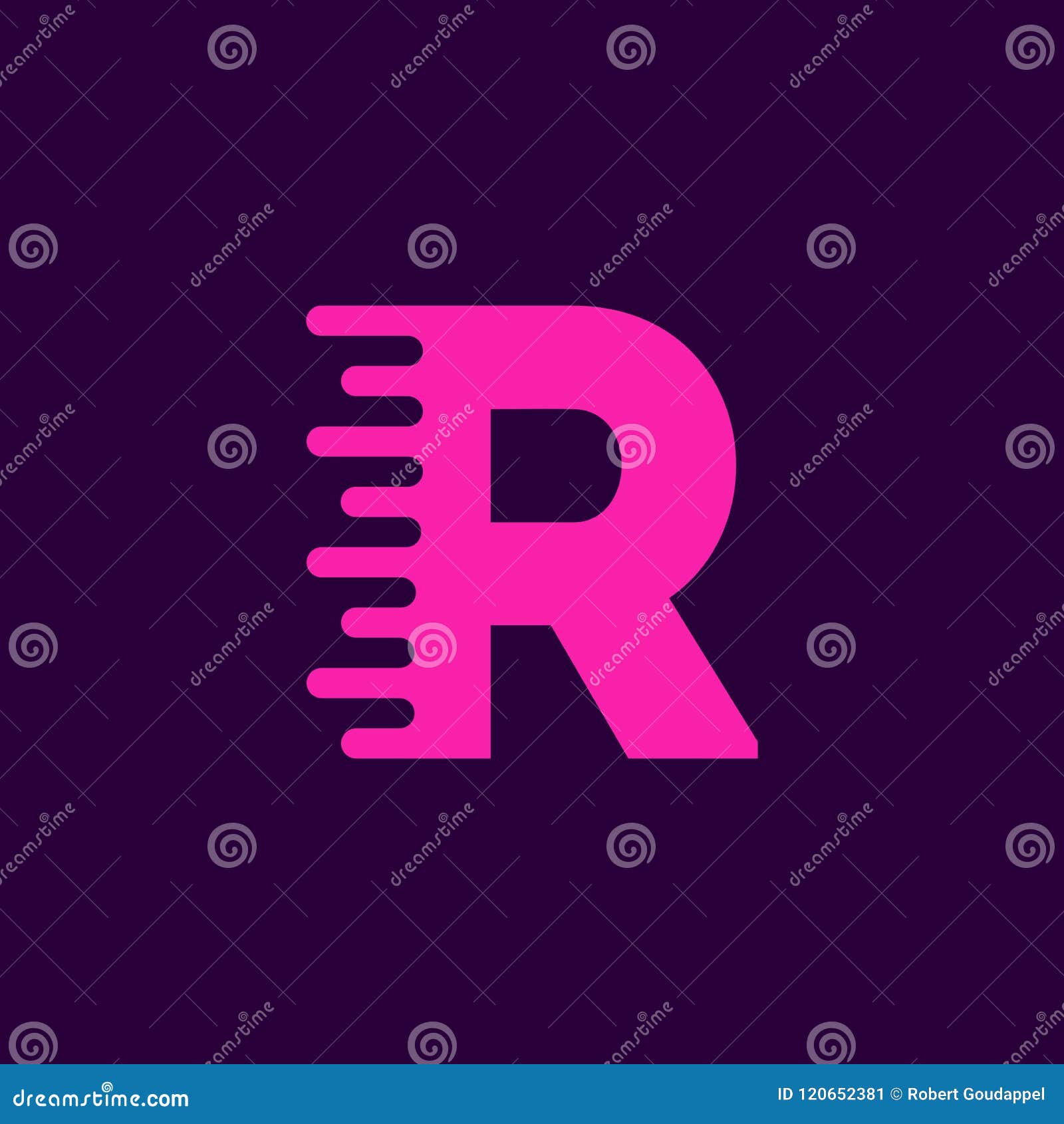 Vector Logo Letter R Speed stock vector. Illustration of alphabet ...