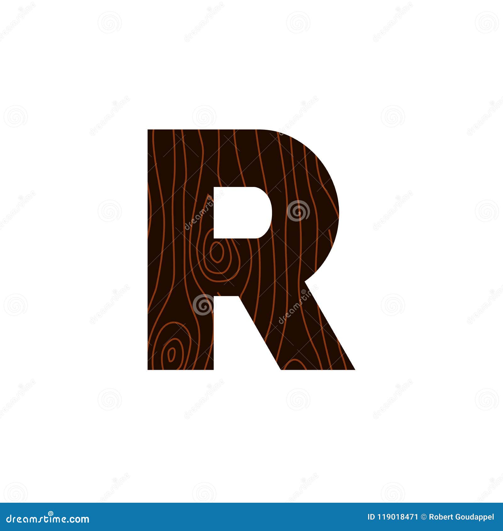 Vector Logo Letter R Wood Texture Stock Vector - Illustration of ...