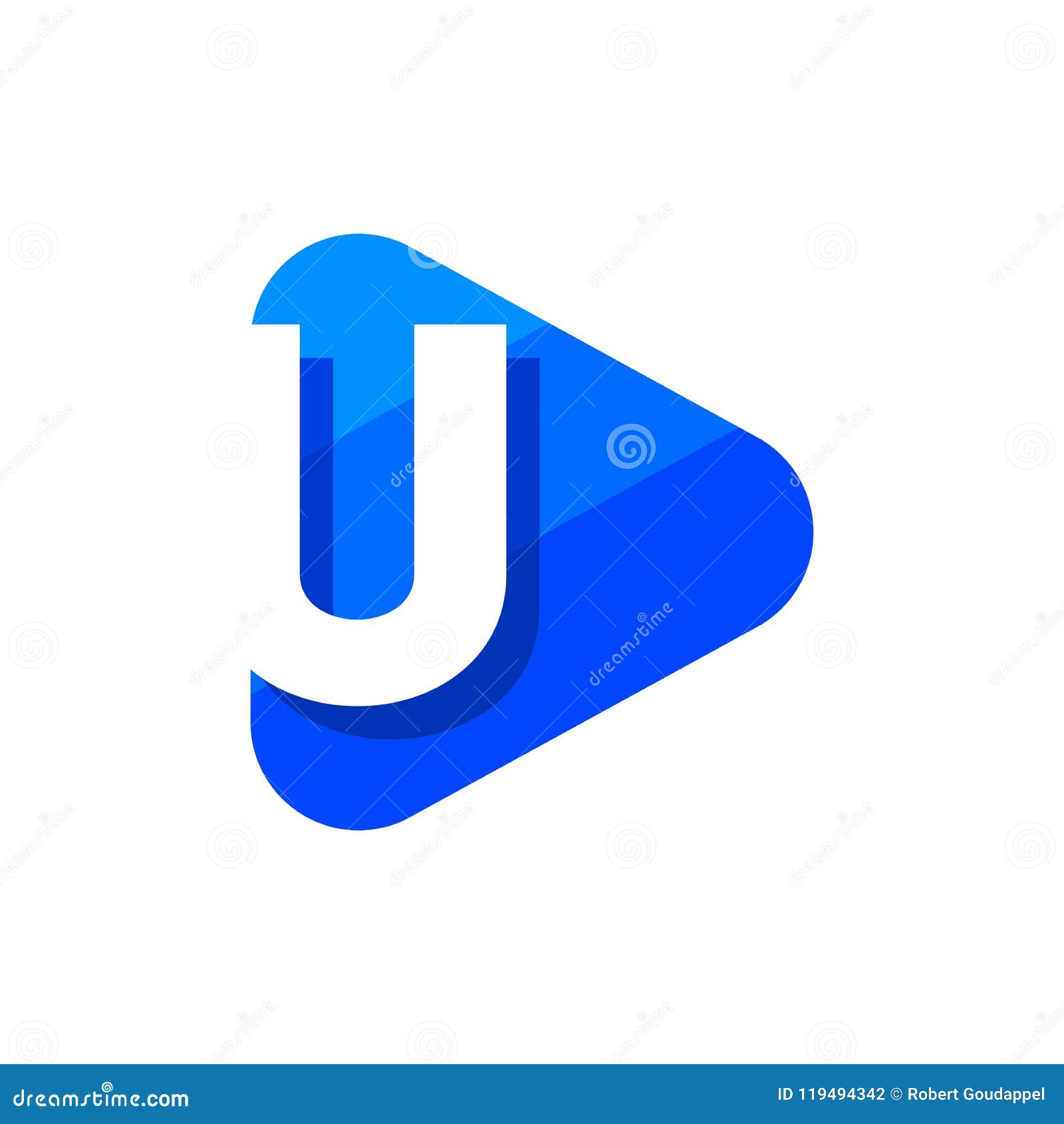 Vector Logo Letter U Triangle Stock Vector - Illustration of design ...