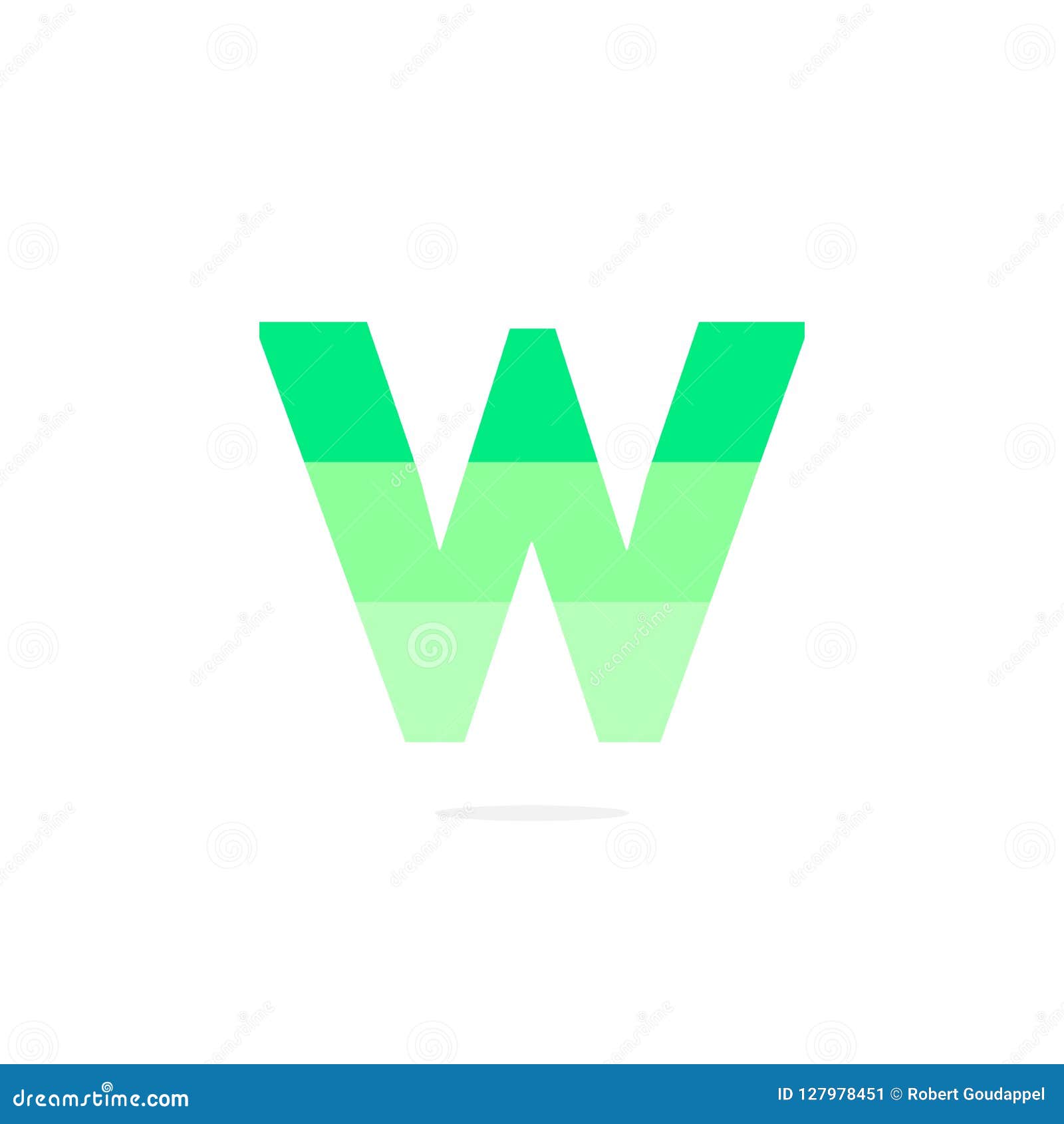 Vector Logo Letter W Green Energy Battery Stock Vector - Illustration ...