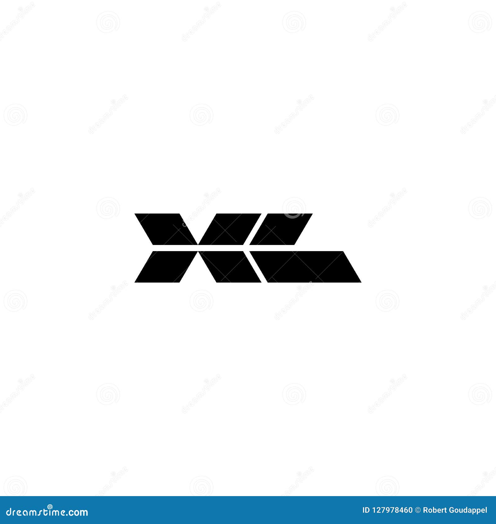 Vector Logo Letters XL Diamond Shapes Stock Vector - Illustration of ...