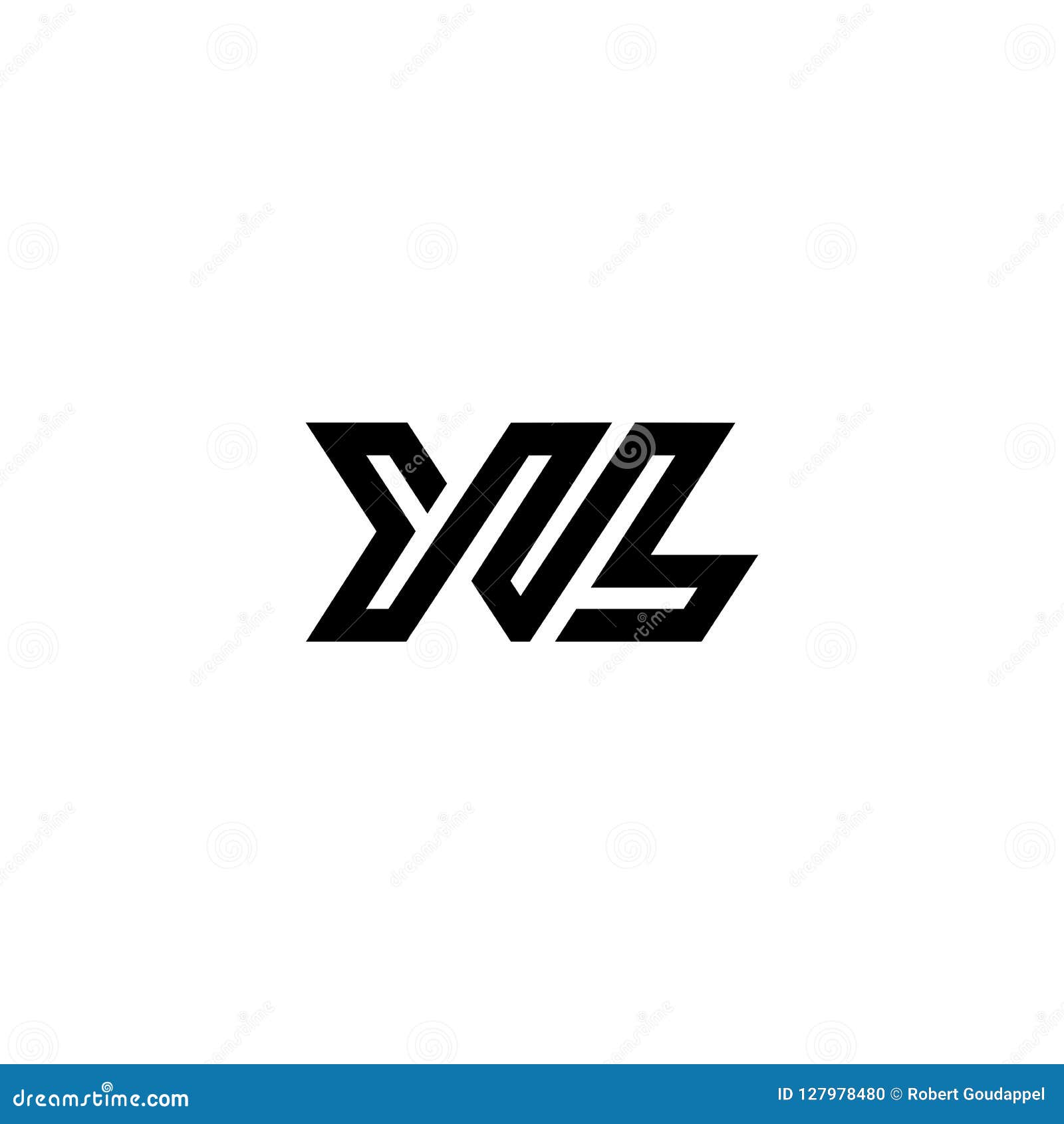 Vector Logo Letters XL Line Stock Vector - Illustration of race, black ...