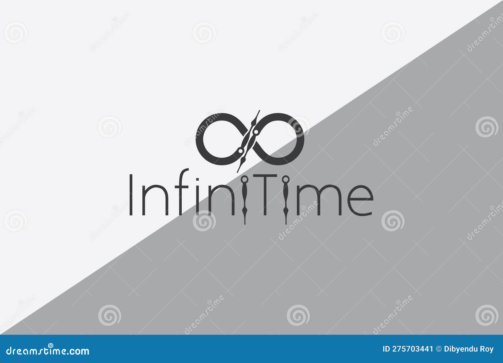 Vector Logo Made from a Combination of Two Clock Hands and an Infinity ...