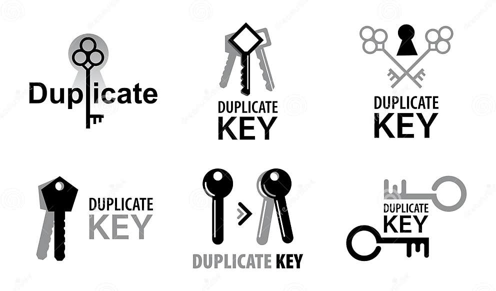 Vector Logo of Making and Duplicate Keys Stock Vector - Illustration of ...