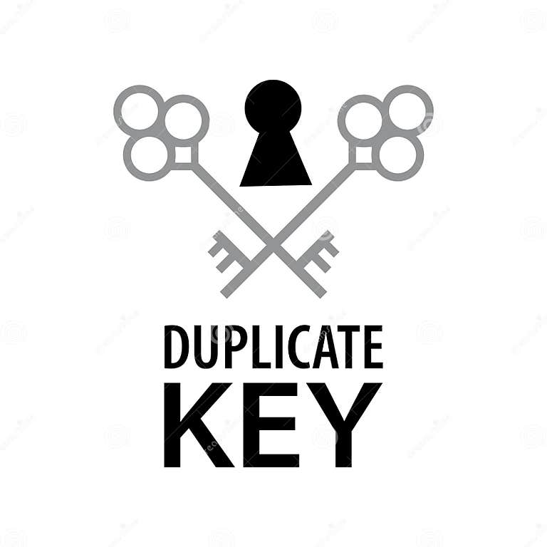 Vector Logo of Making and Duplicate Keys Stock Vector - Illustration of ...