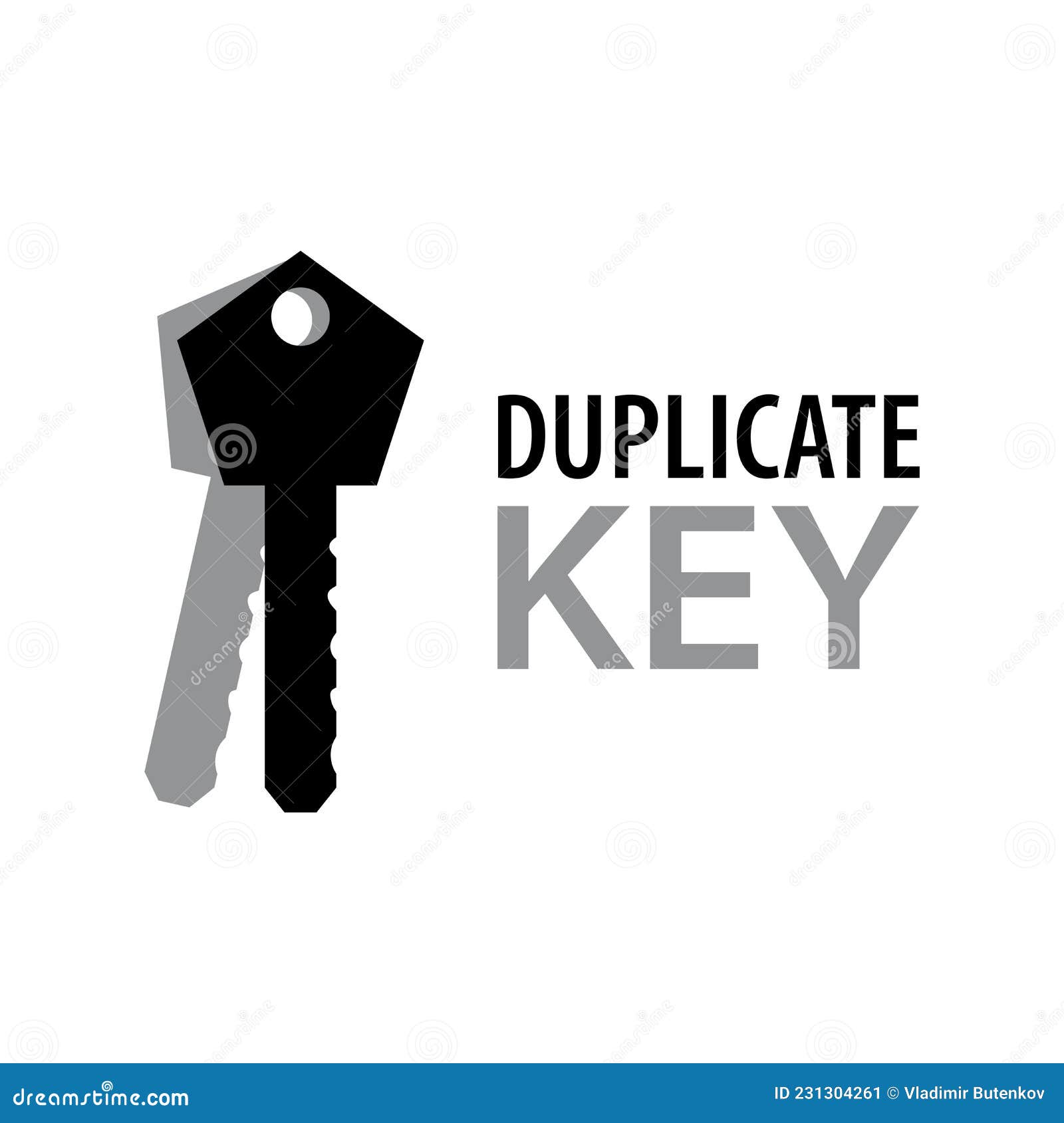 Vector Logo of Making and Duplicate Keys Stock Vector - Illustration of ...