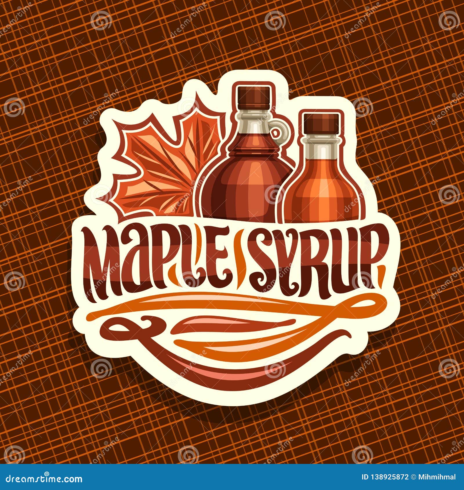 Vector Logo for Maple Syrup Stock Vector - Illustration of flavor, font ...