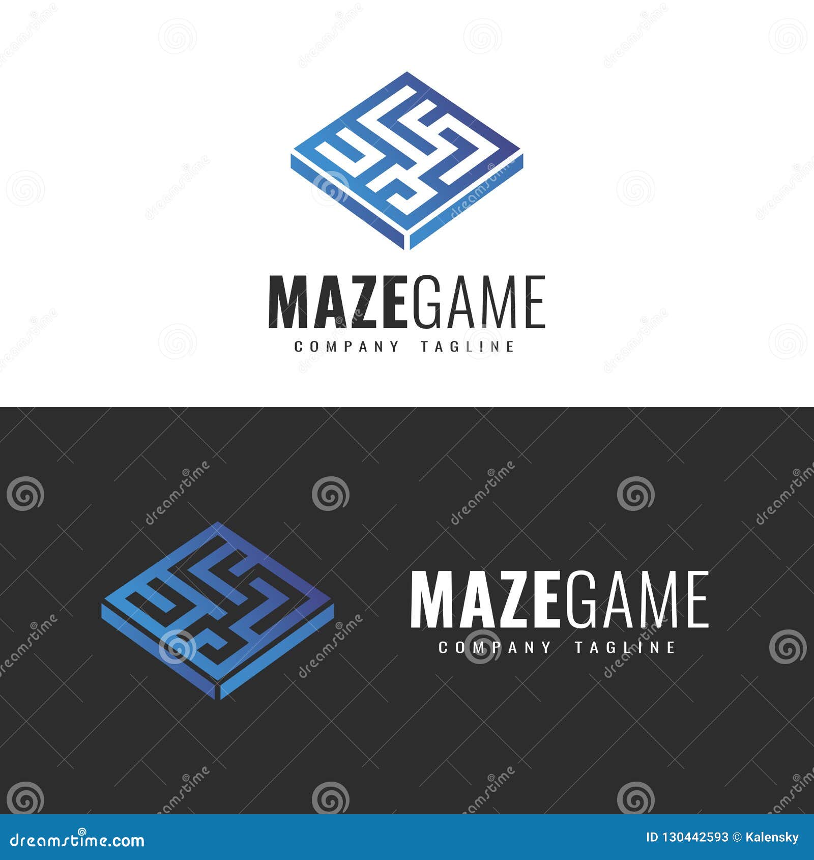 Vector Logo Maze Game Design Stock Vector - Illustration of element ...