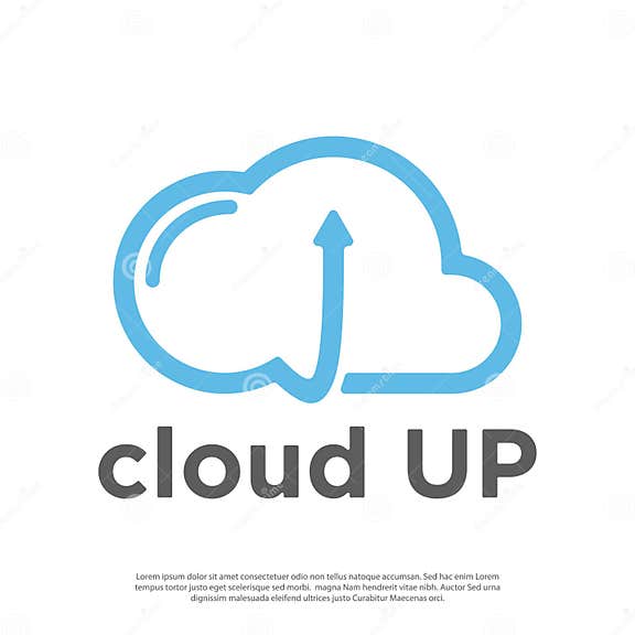 Vector Logo Minimalist Cloud Technology Stock Vector - Illustration of ...