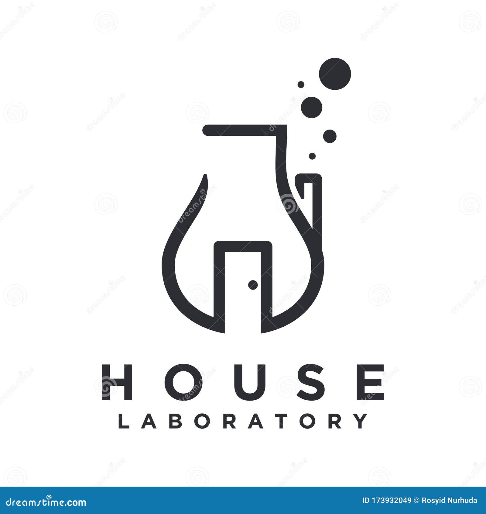 Vector Logo Minimalist Lab Home Stock Vector - Illustration of ...