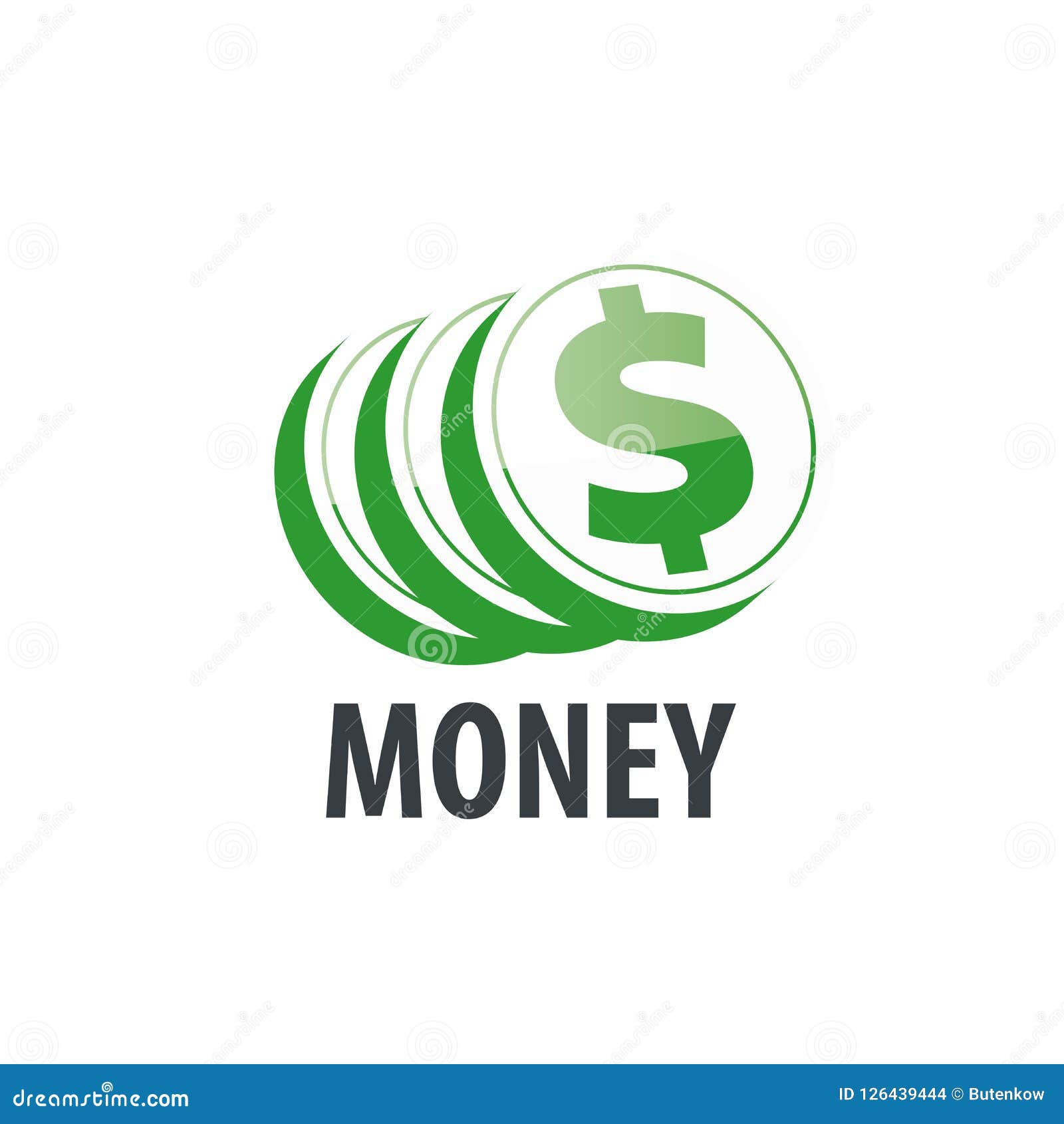 Vector logo money stock vector. Illustration of coin - 126439444