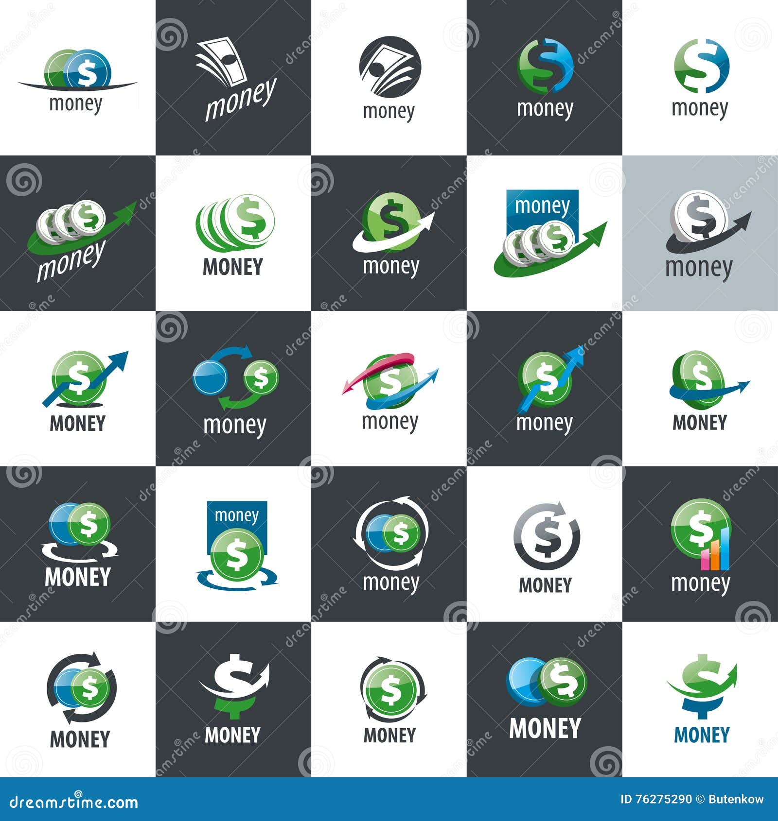 Vector logo money stock vector. Illustration of company - 76275290