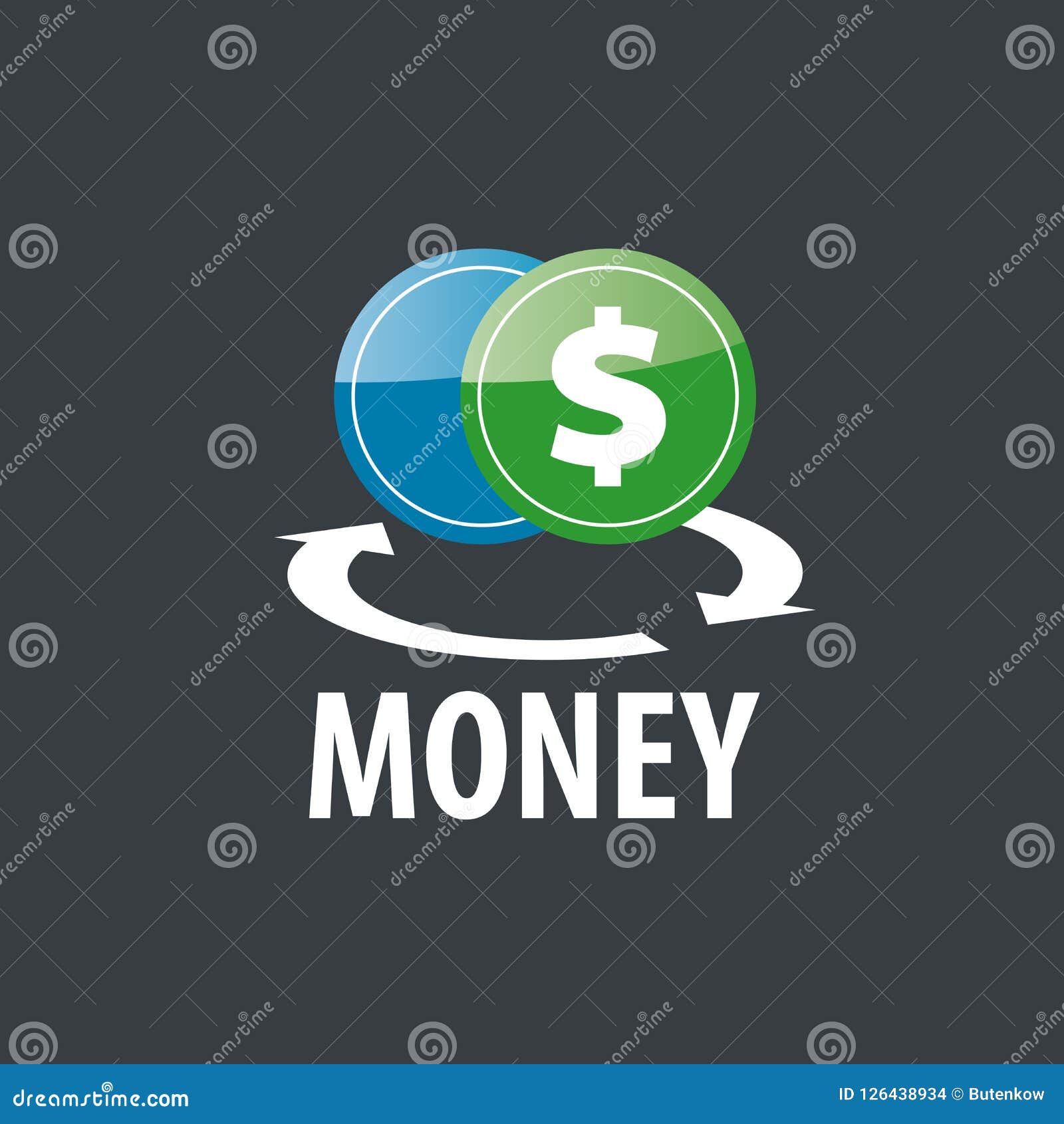 Vector logo money stock vector. Illustration of coin - 126438934