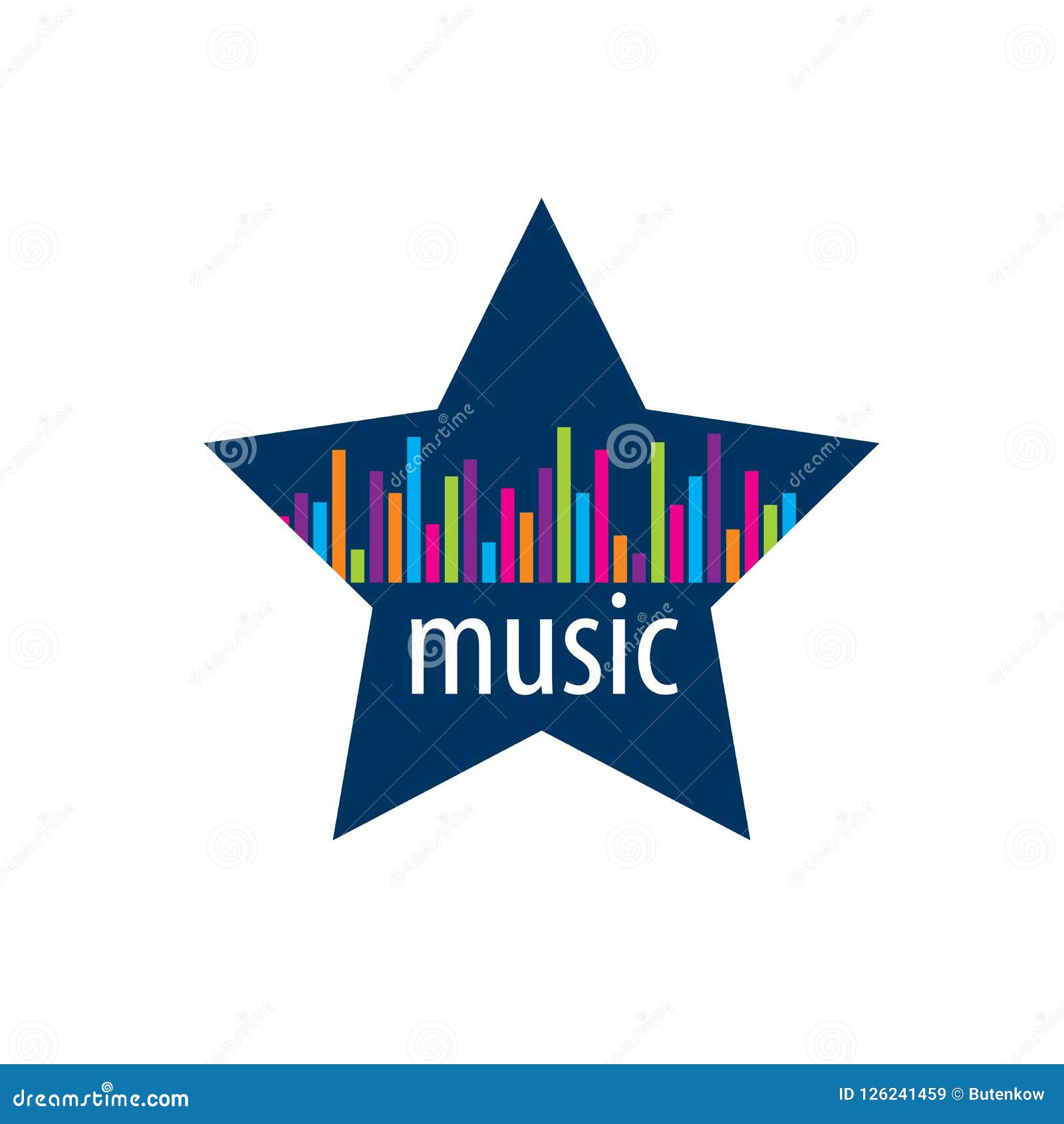 Vector logo music stock vector. Illustration of logotype - 126241459