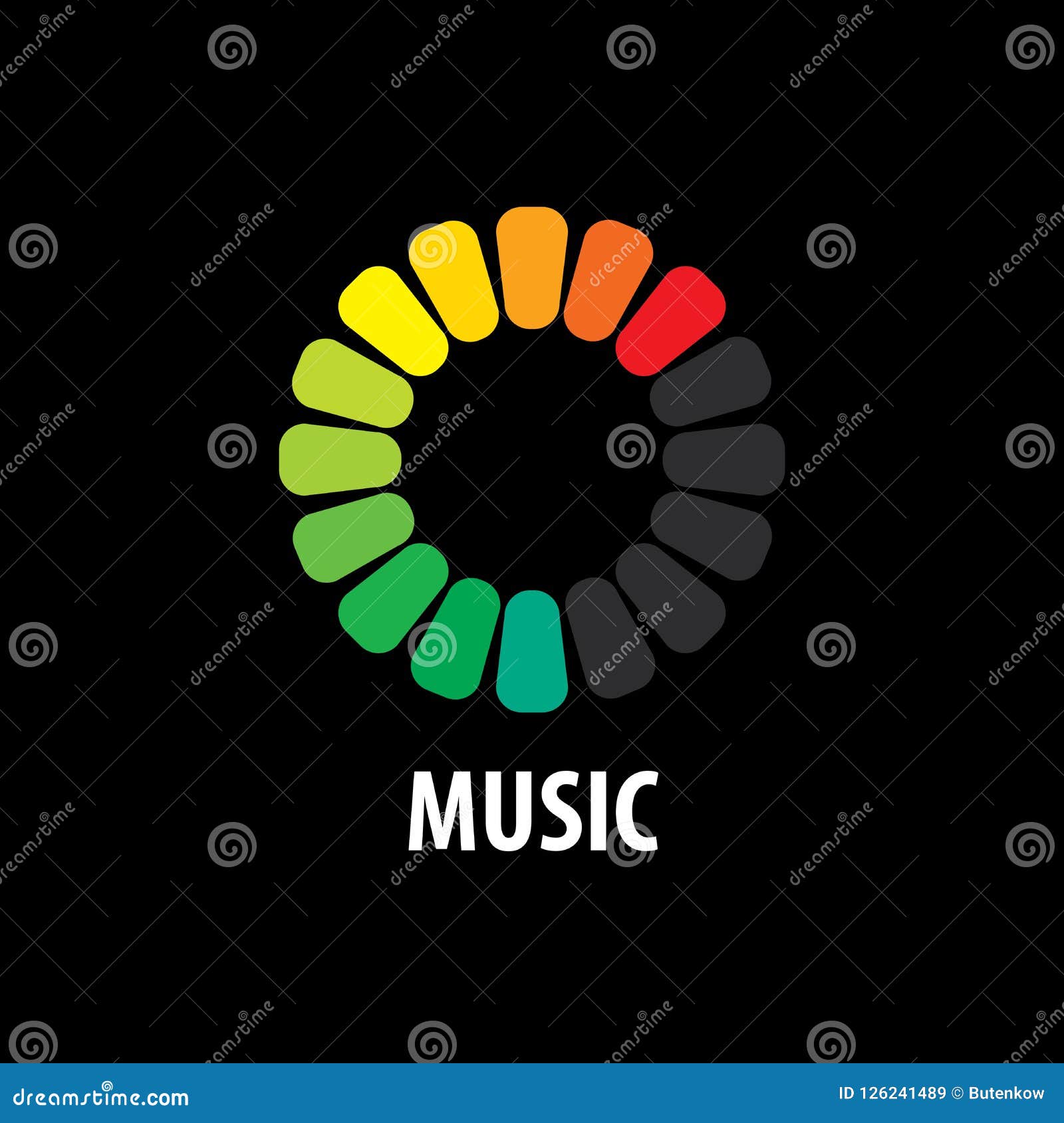 Vector logo music stock vector. Illustration of musical - 126241489