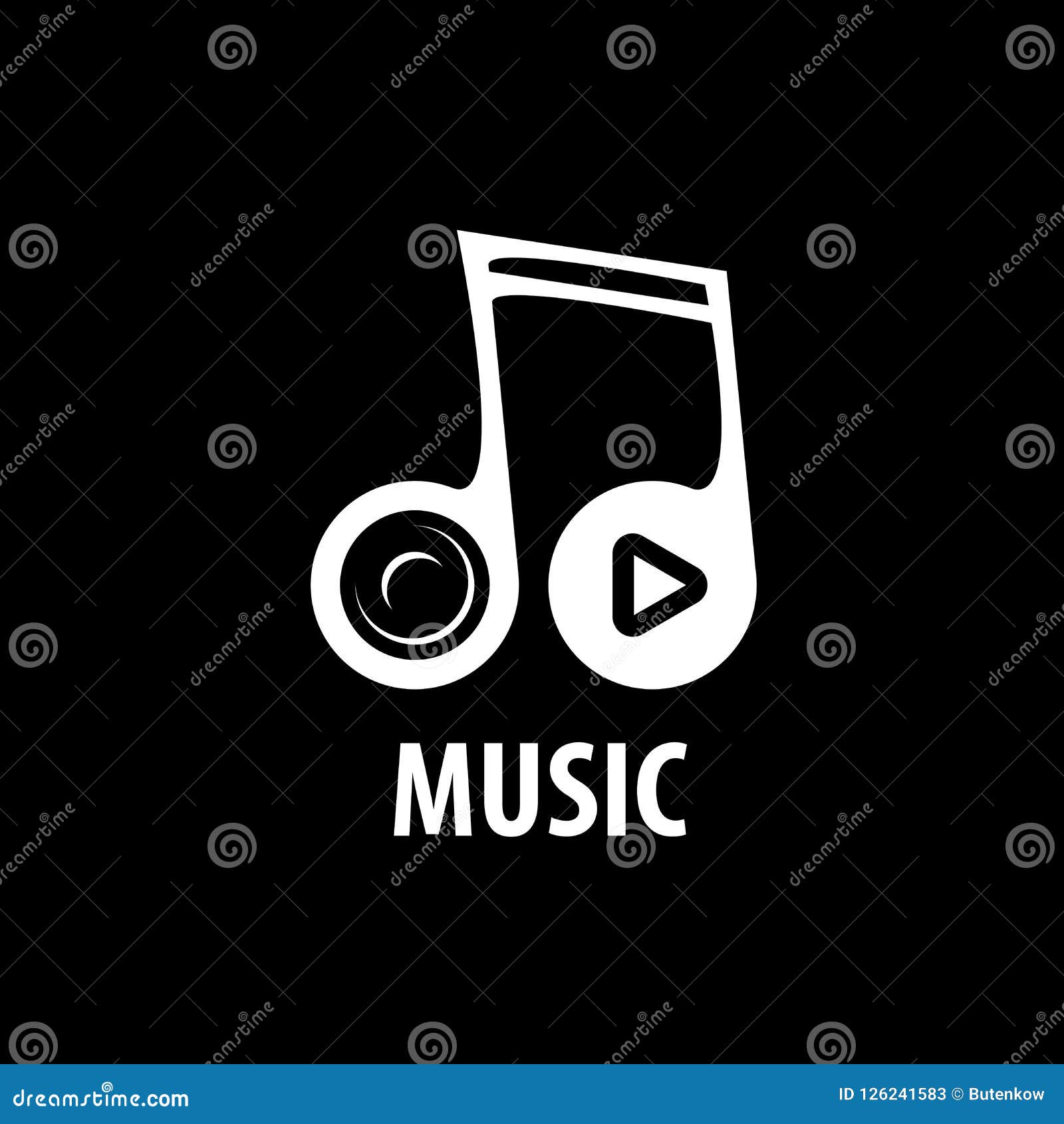 Vector logo music stock vector. Illustration of modern - 126241583