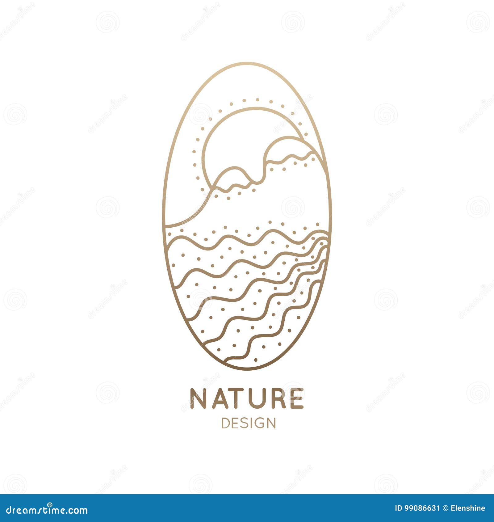 Logo oval nature stock vector. Illustration of isolated - 99086631