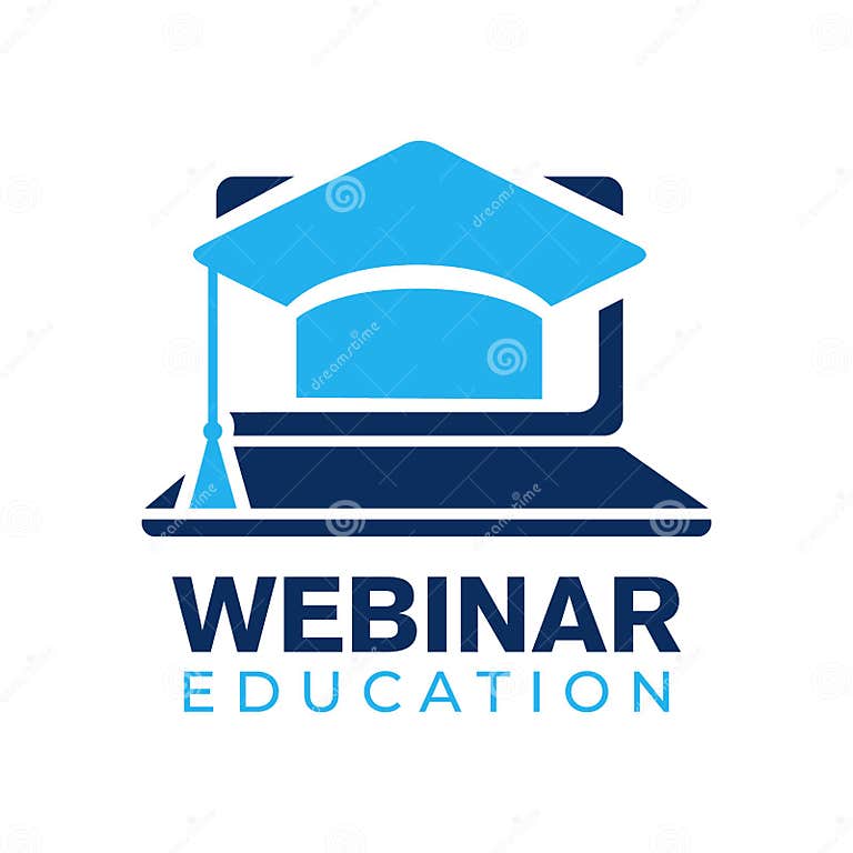 Vector Logo of Online Webinar and Education Stock Vector - Illustration ...