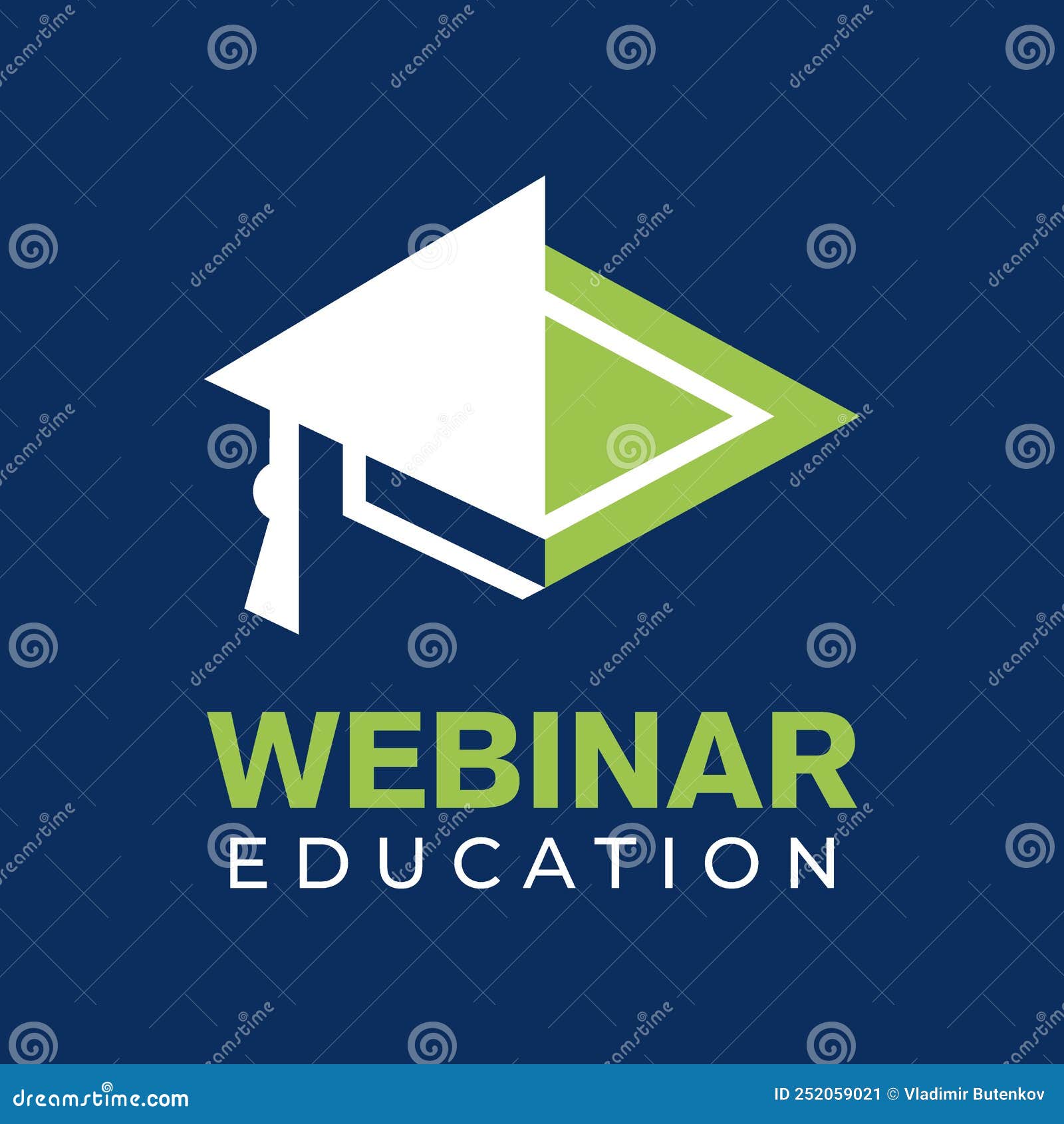 Vector Logo of Online Webinar and Education Stock Vector - Illustration ...