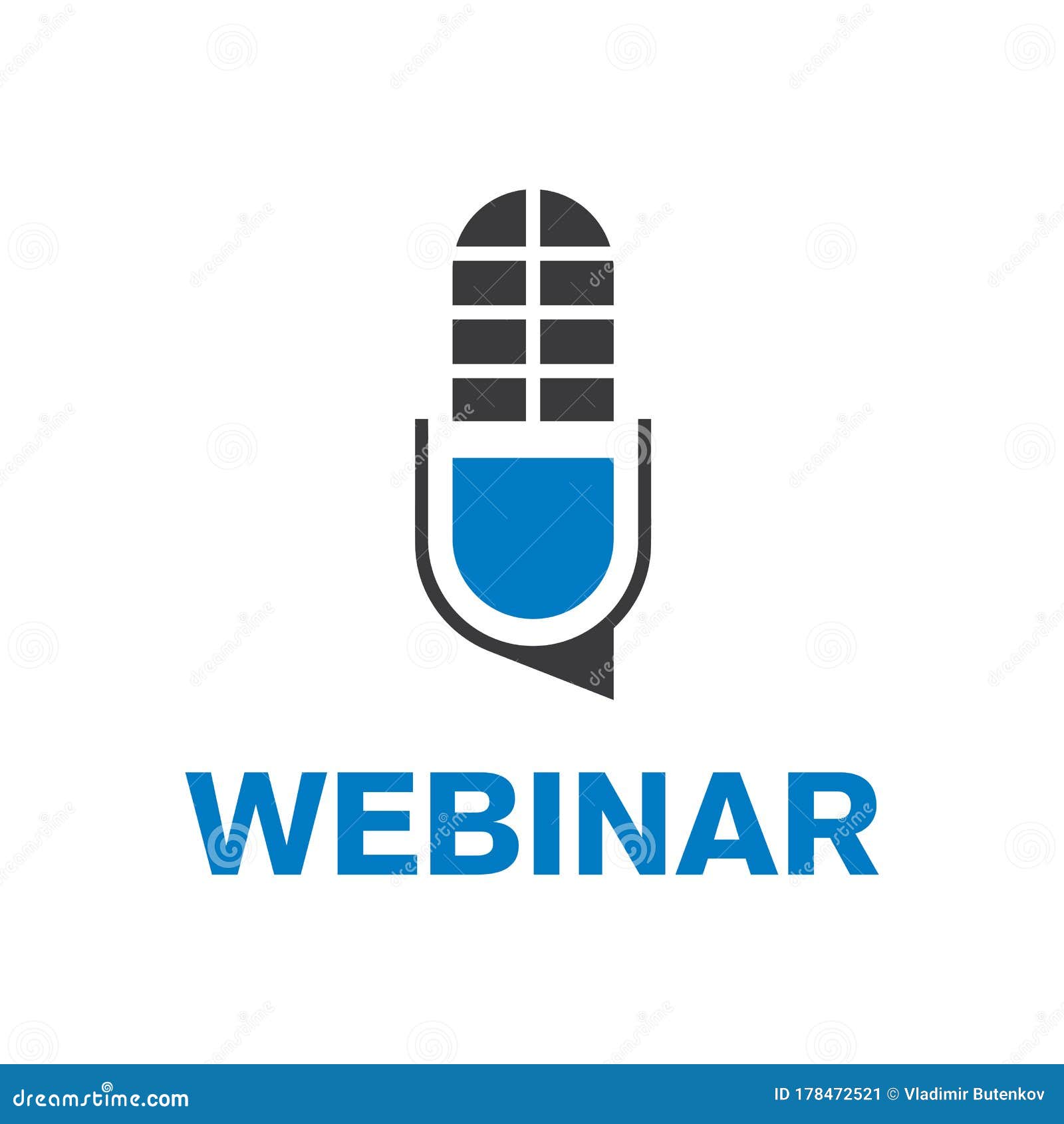 Vector Logo for Online Webinar, Web Conference Stock Illustration ...