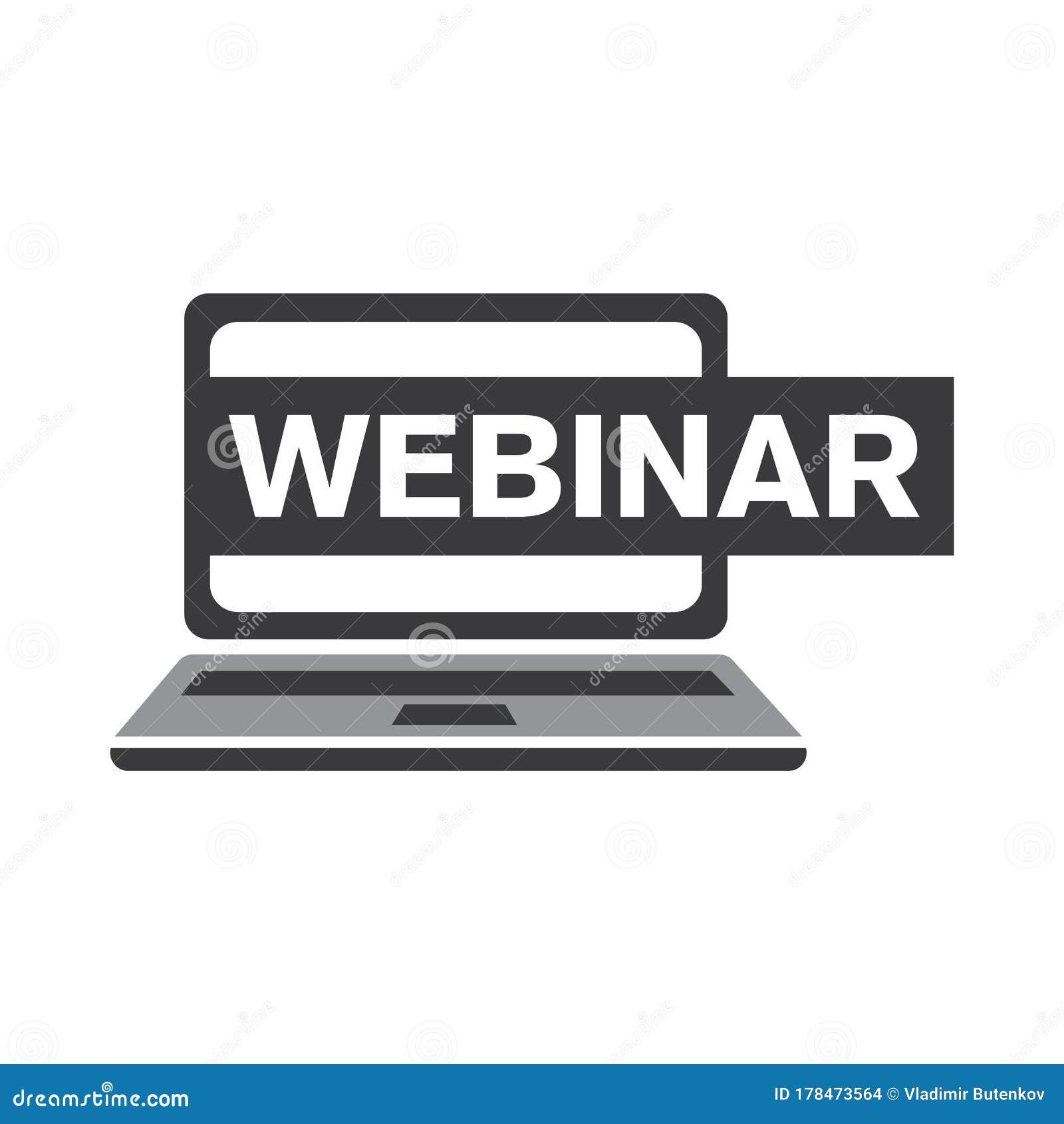 Vector Logo for Online Webinar, Web Conference Stock Illustration ...