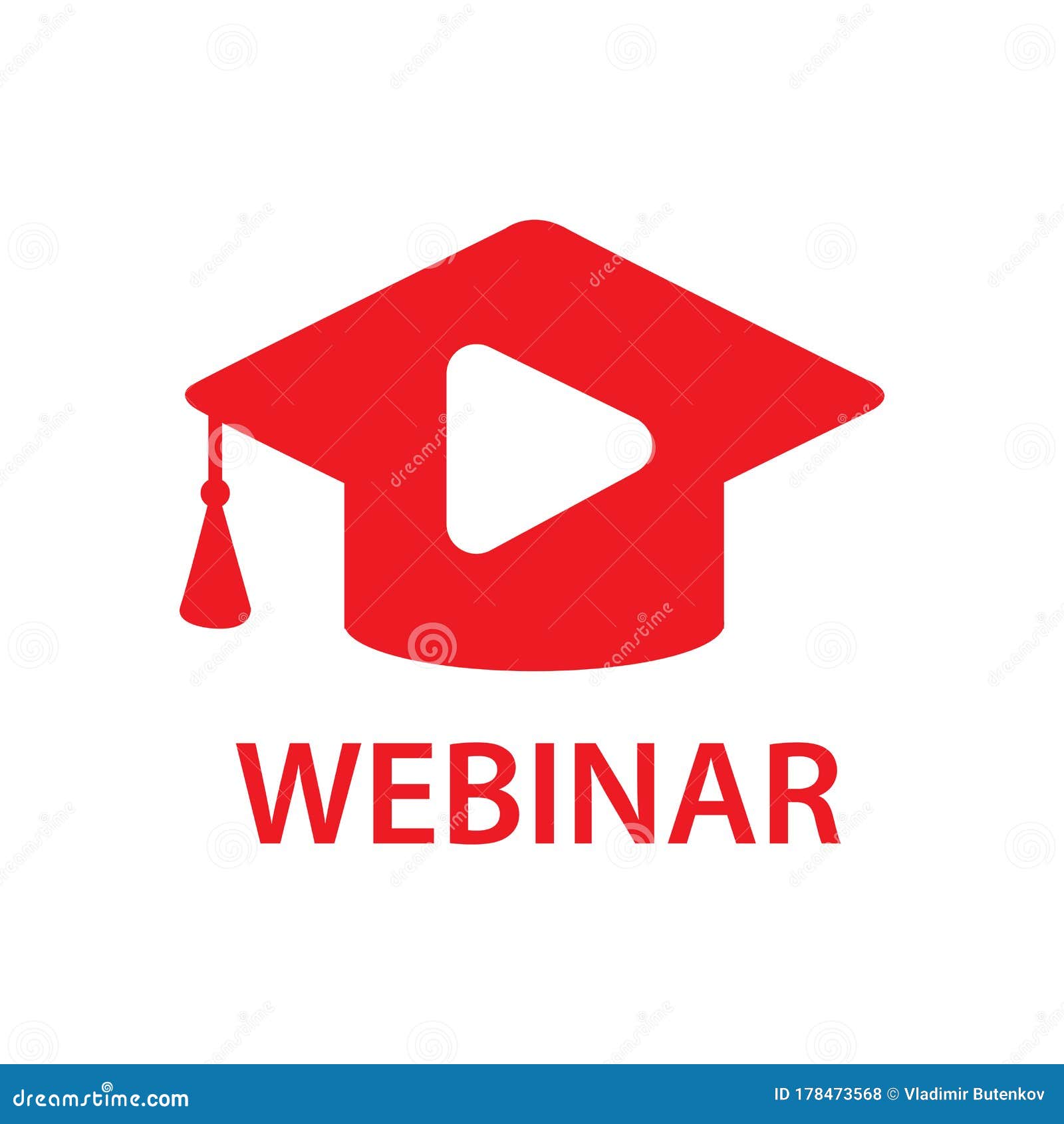 Vector Logo for Online Webinar, Web Conference Stock Illustration ...