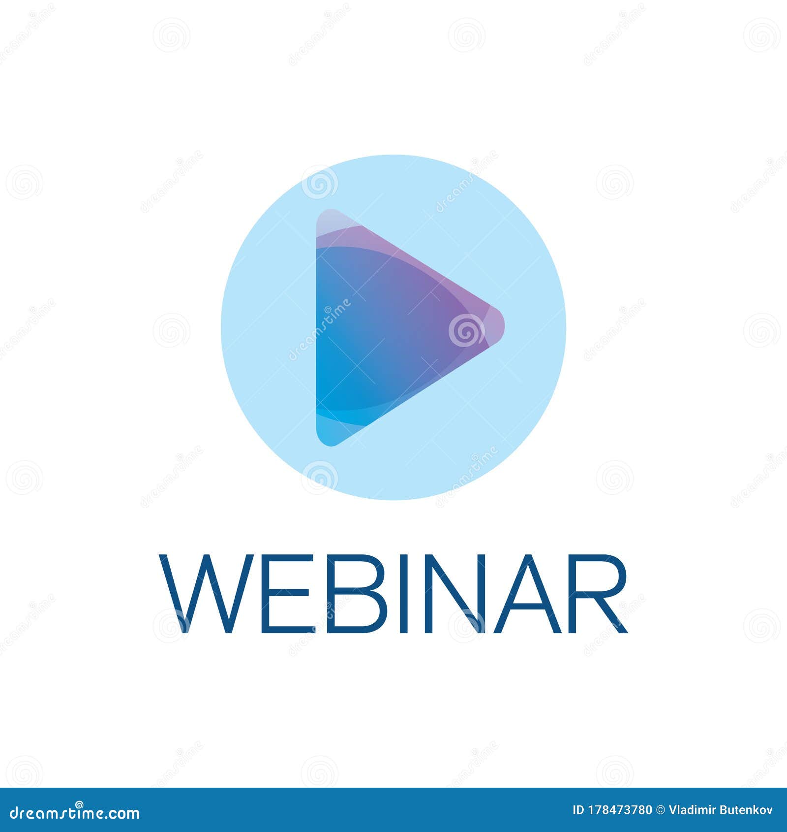 Vector Logo for Online Webinar, Web Conference Stock Illustration ...