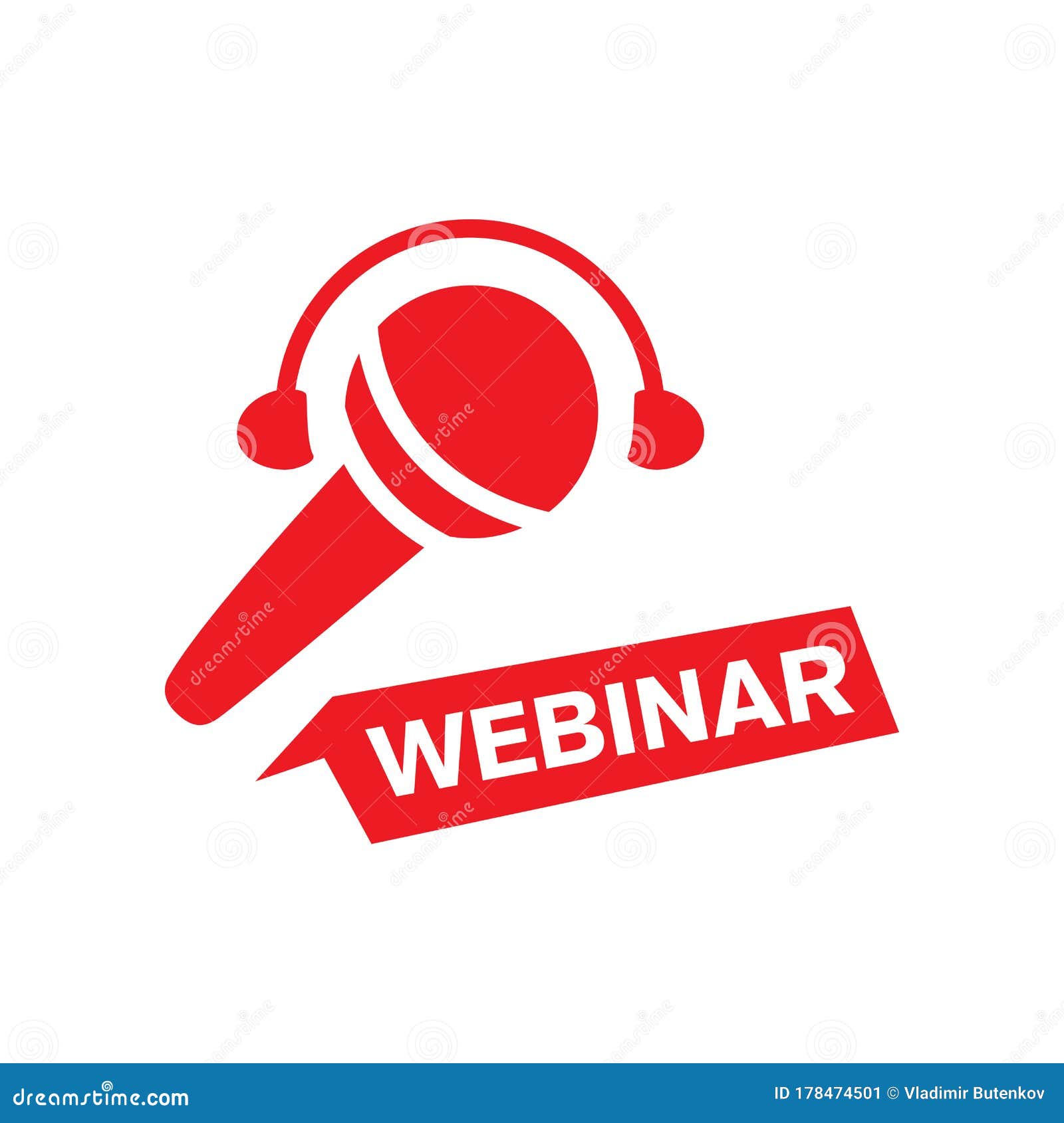 Vector Logo for Online Webinar, Web Conference Stock Illustration ...