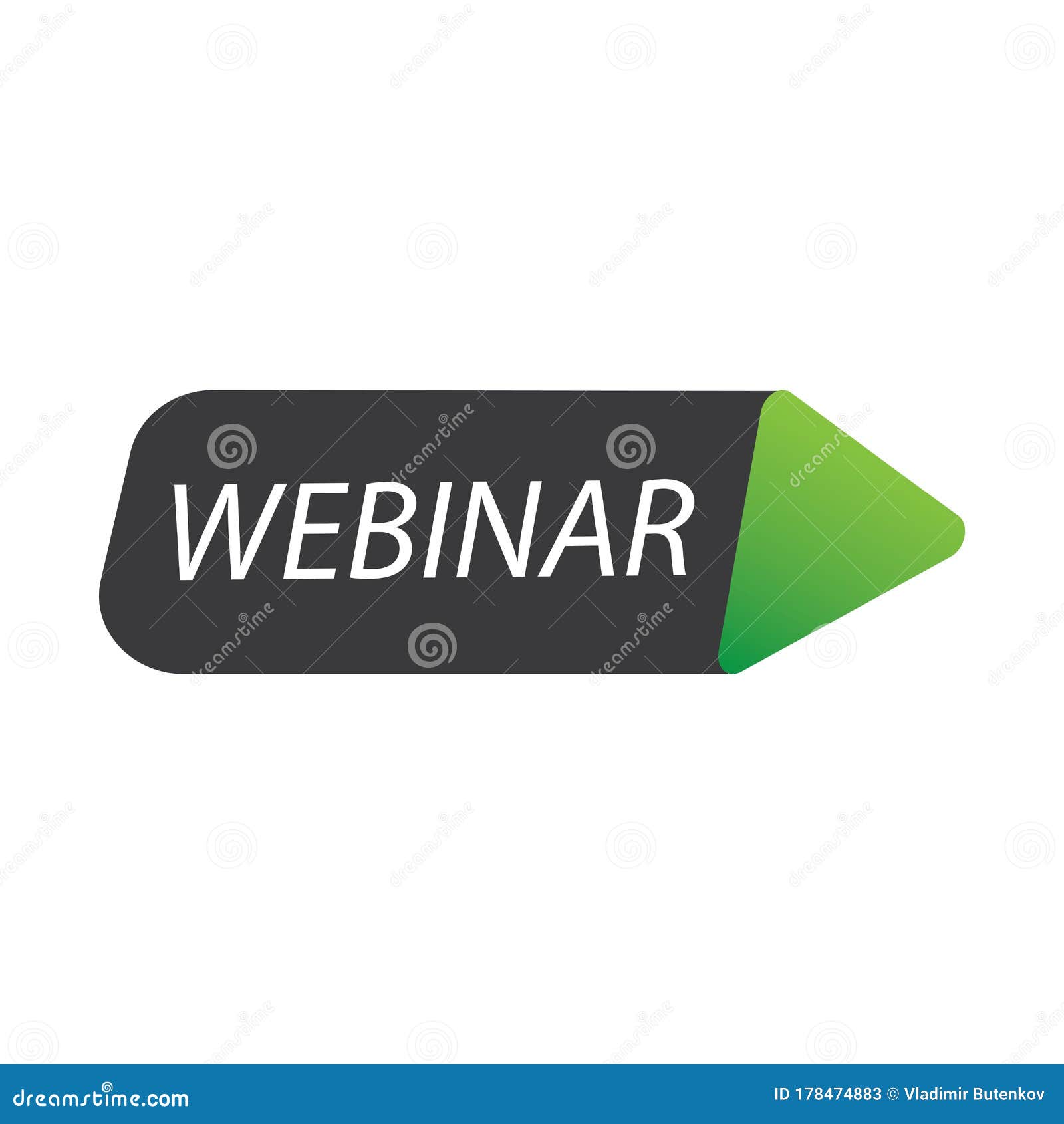 Vector Logo for Online Webinar, Web Conference Stock Illustration ...