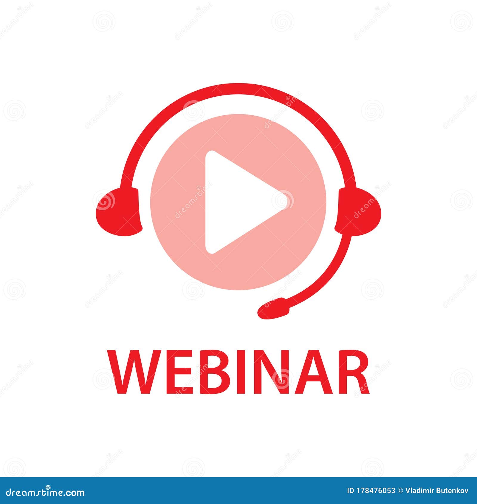 Vector Logo for Online Webinar, Web Conference Stock Illustration ...