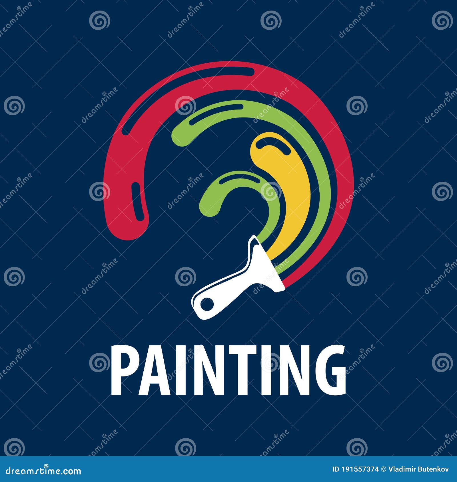 Vector Logo of a Painter, Painting Work Stock Illustration ...