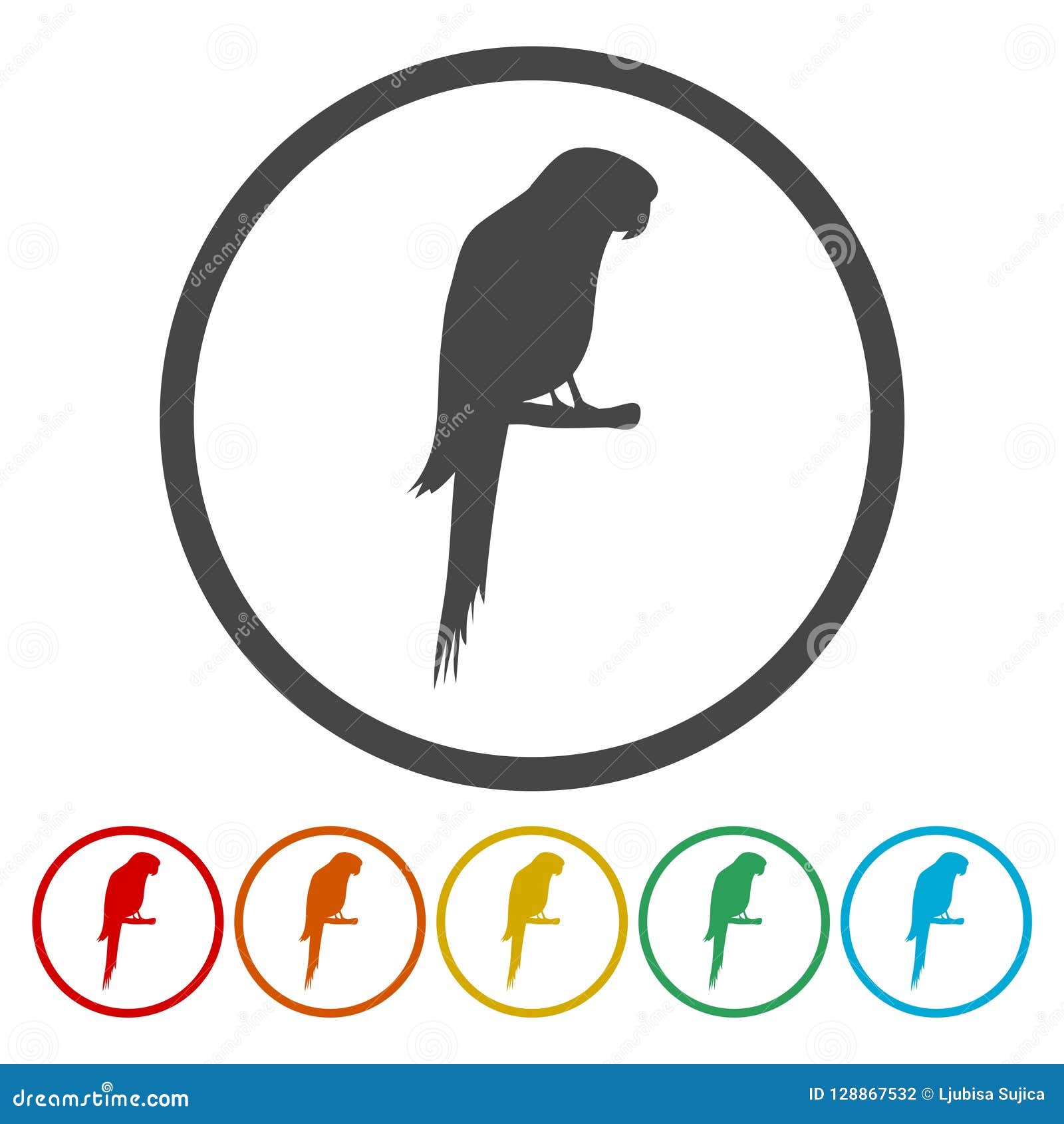 Vector logo parrot company stock vector. Illustration of black - 128867532