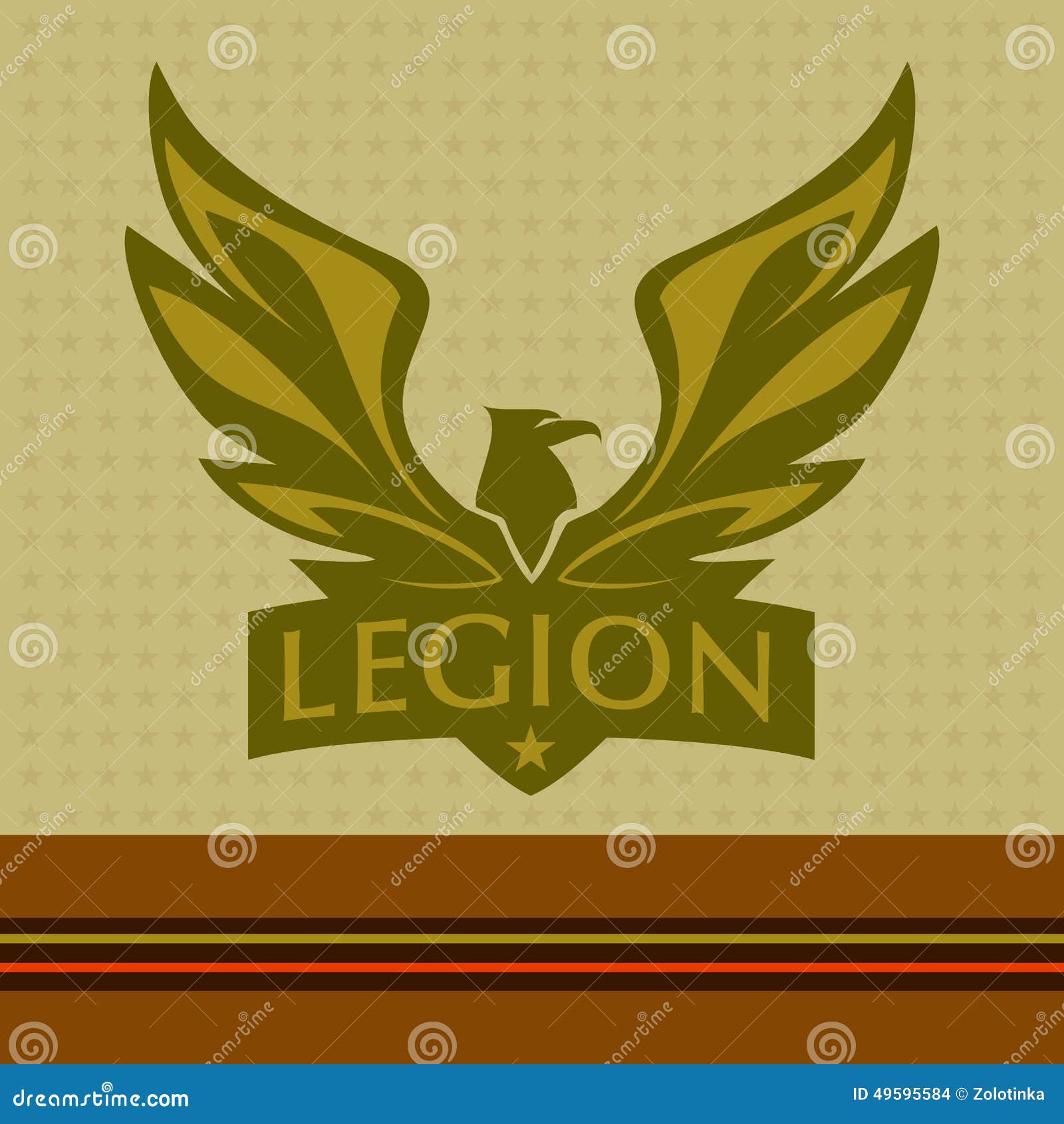 Vector Logo with a Picture of an Eagle. Legion Stock Vector ...