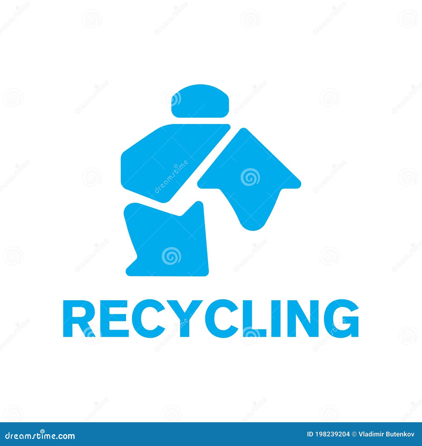 Vector Logo for Plastic and Glass Recycling Stock Illustration ...