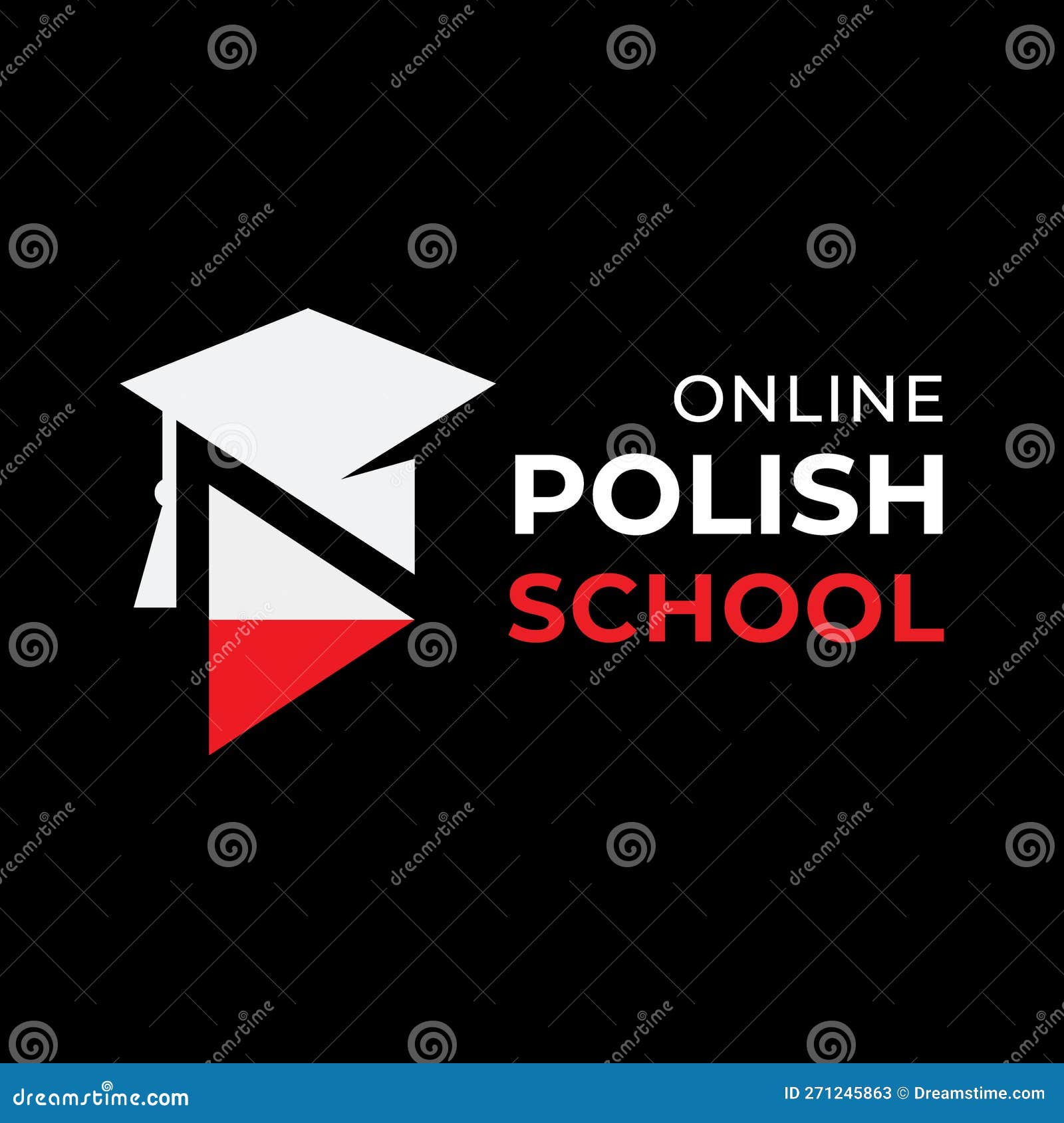 Vector Logo of the Polish Language School Stock Vector - Illustration ...