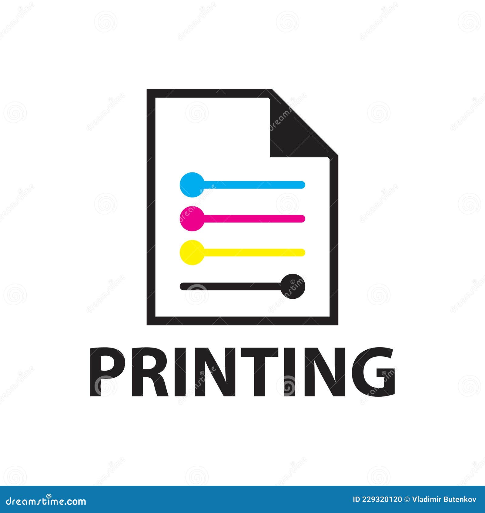 Vector Logo of the Printing House, Photocopies Stock Vector ...