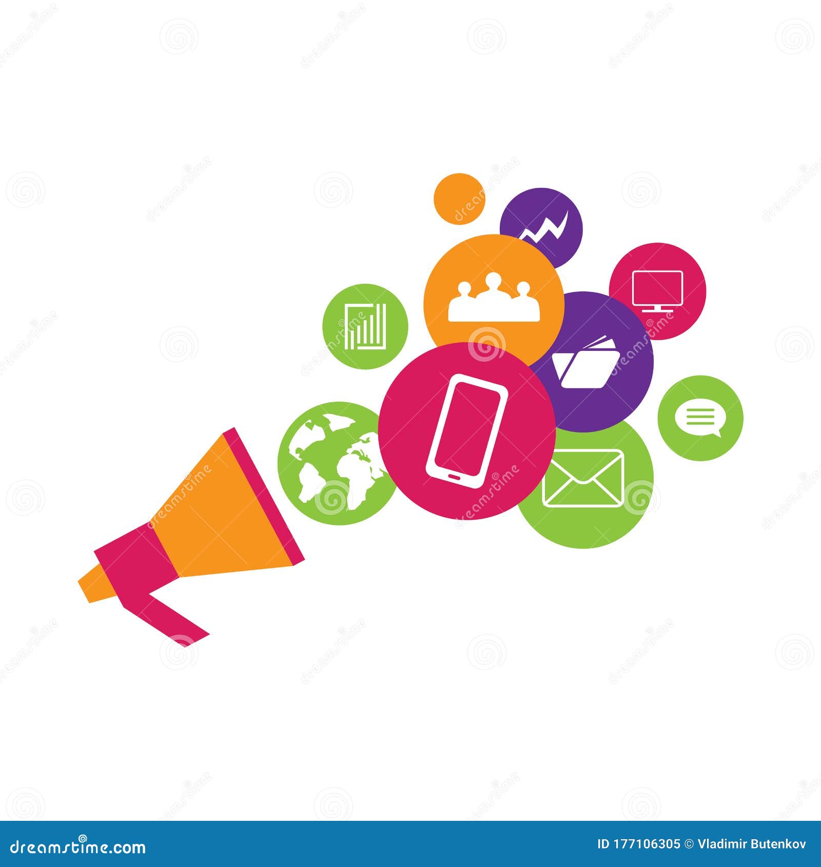 Vector Logo of Promotion in Social Networks, Advertising Stock ...