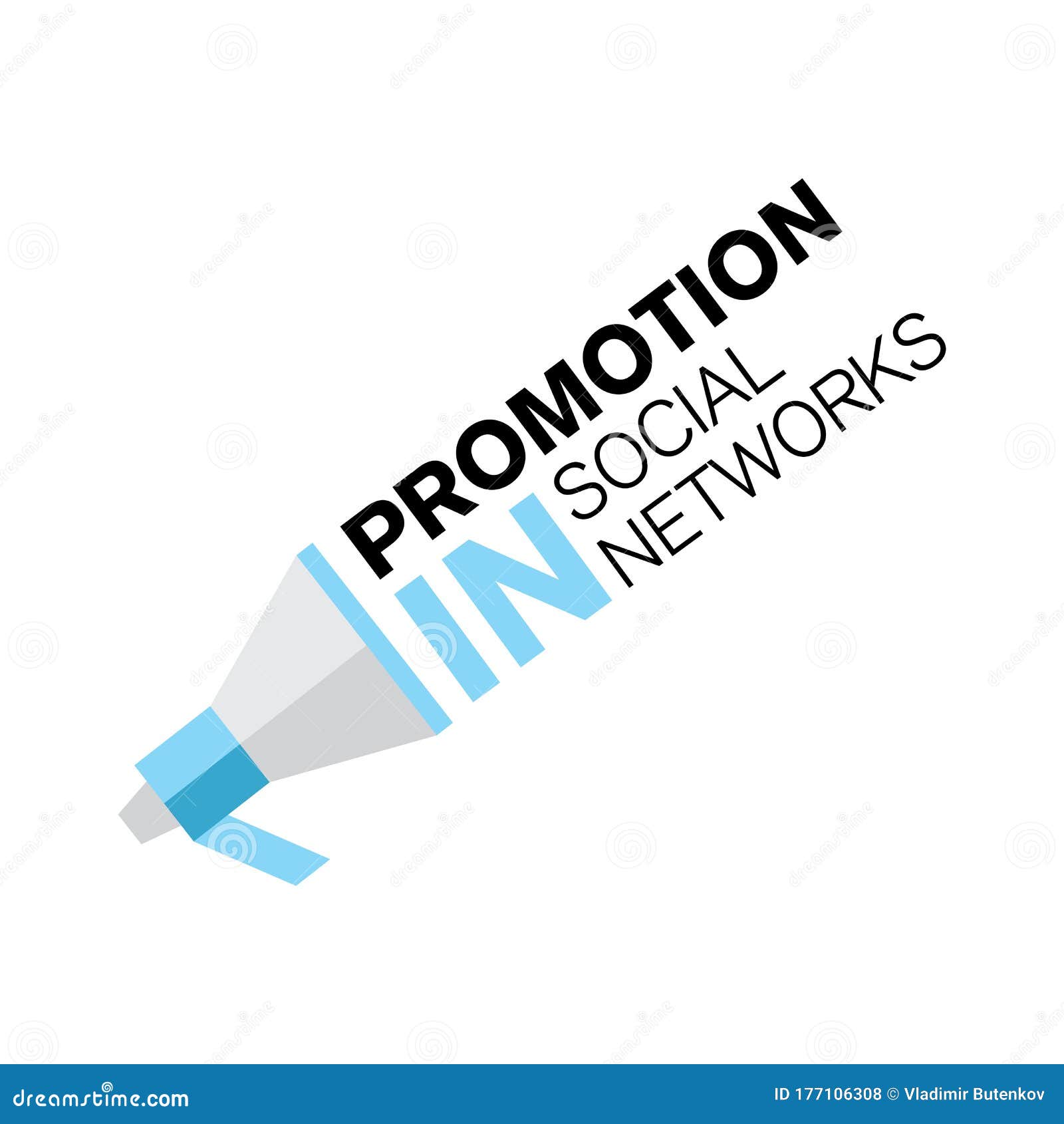 Vector Logo of Promotion in Social Networks, Advertising Stock ...