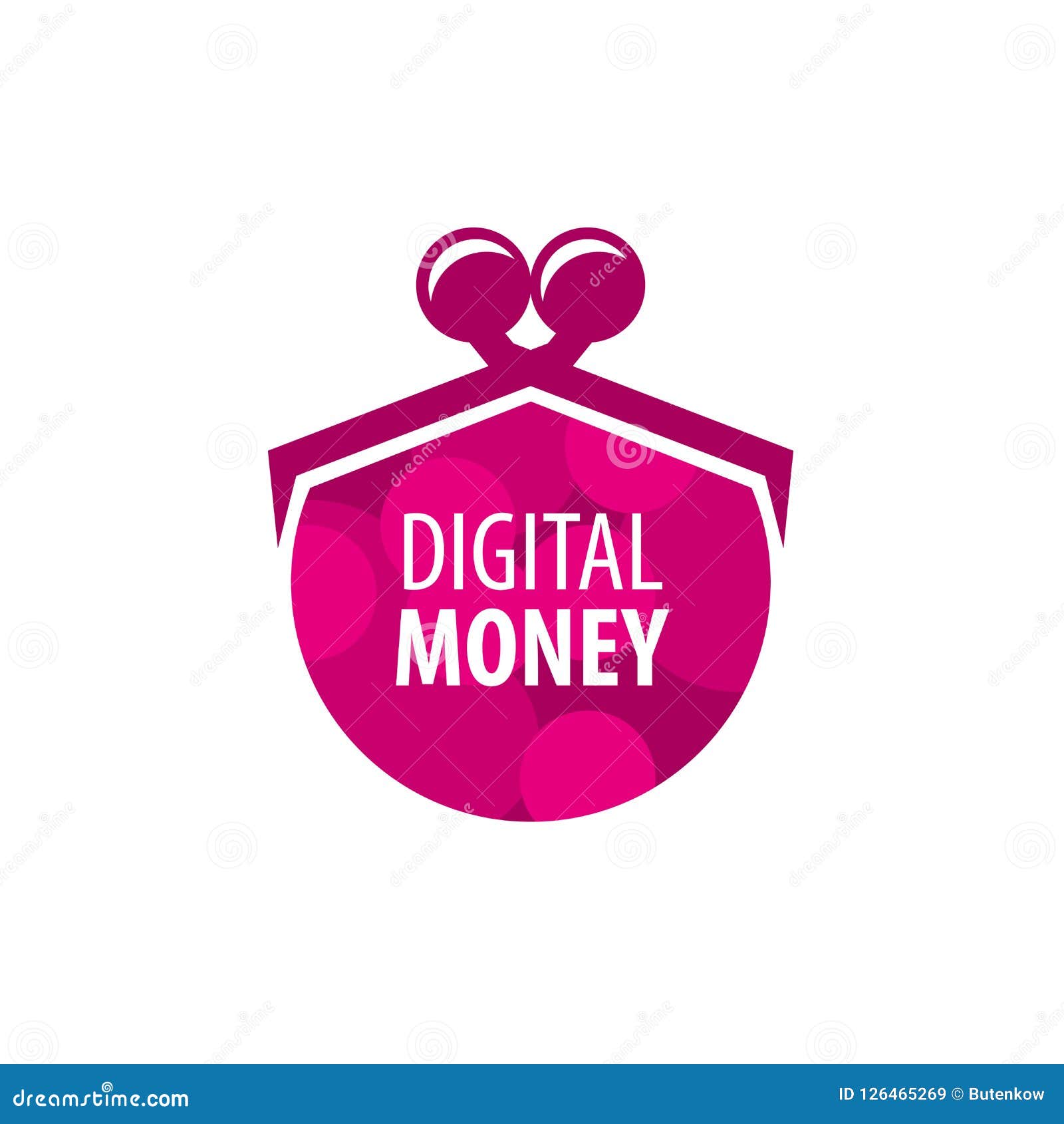 Vector logo purse stock vector. Illustration of money - 126465269