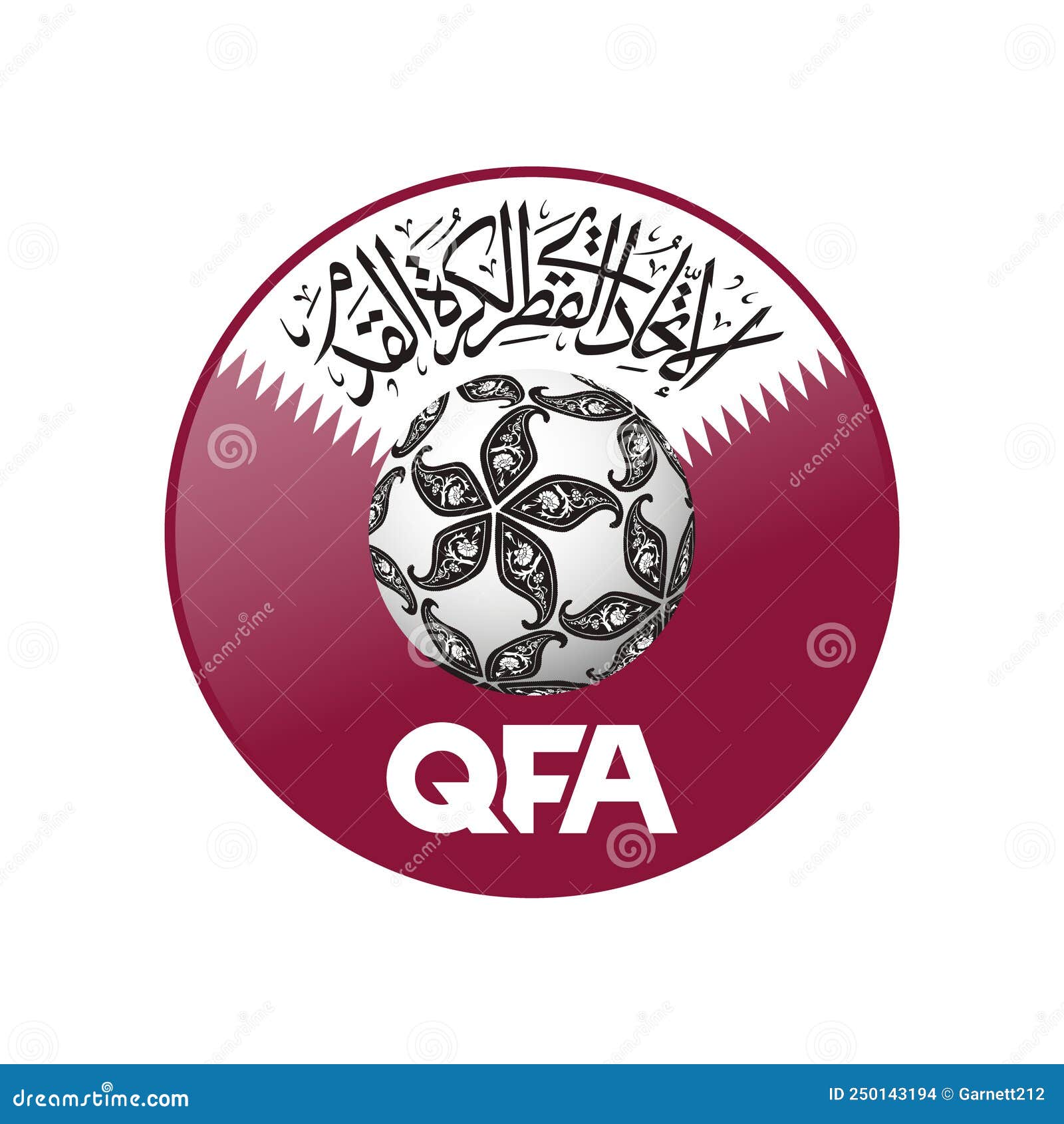 Vector Logo of the Qatar National Football Team Editorial Stock Image ...